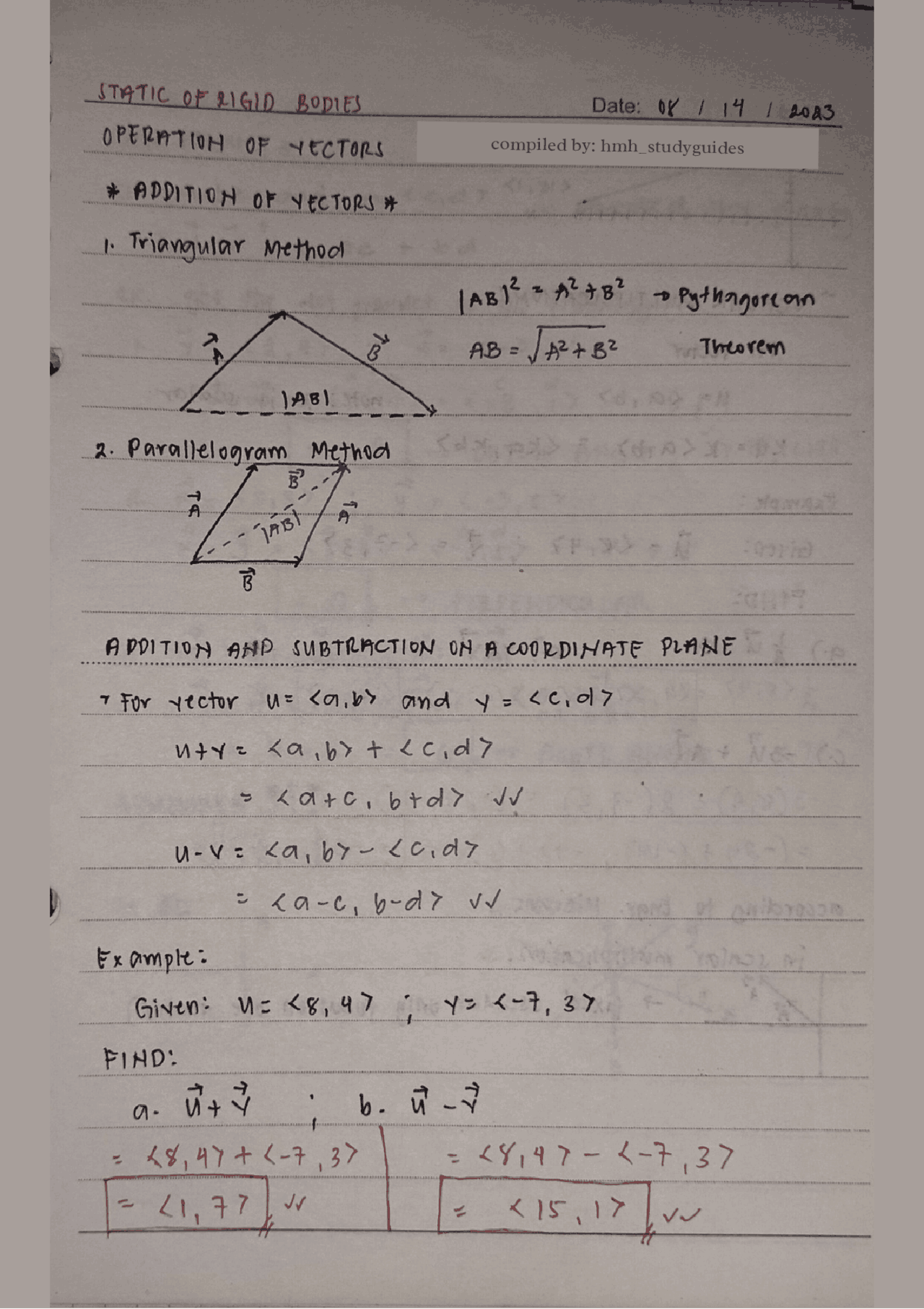 Mathematical Equations and Formulas | Study notes Statics | Docsity