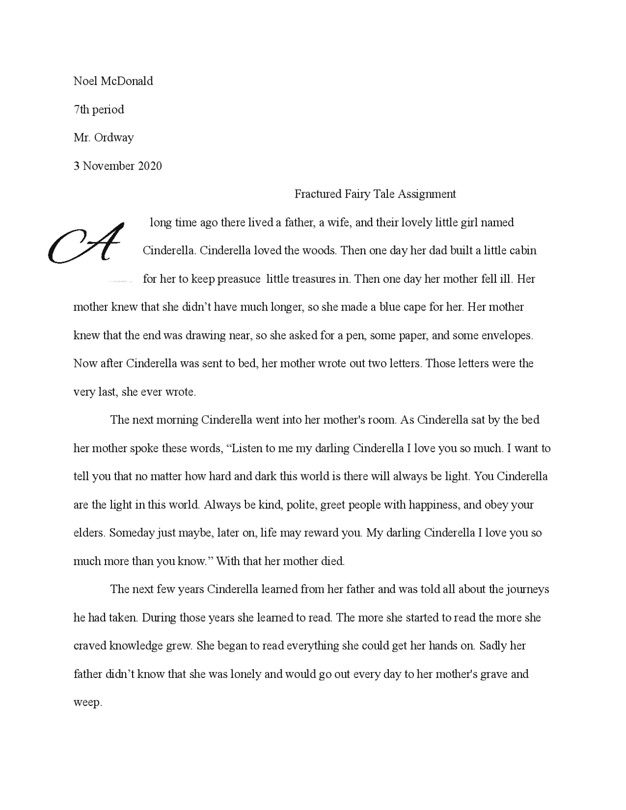 Fractured Fairy Tale | Schemes and Mind Maps English | Docsity