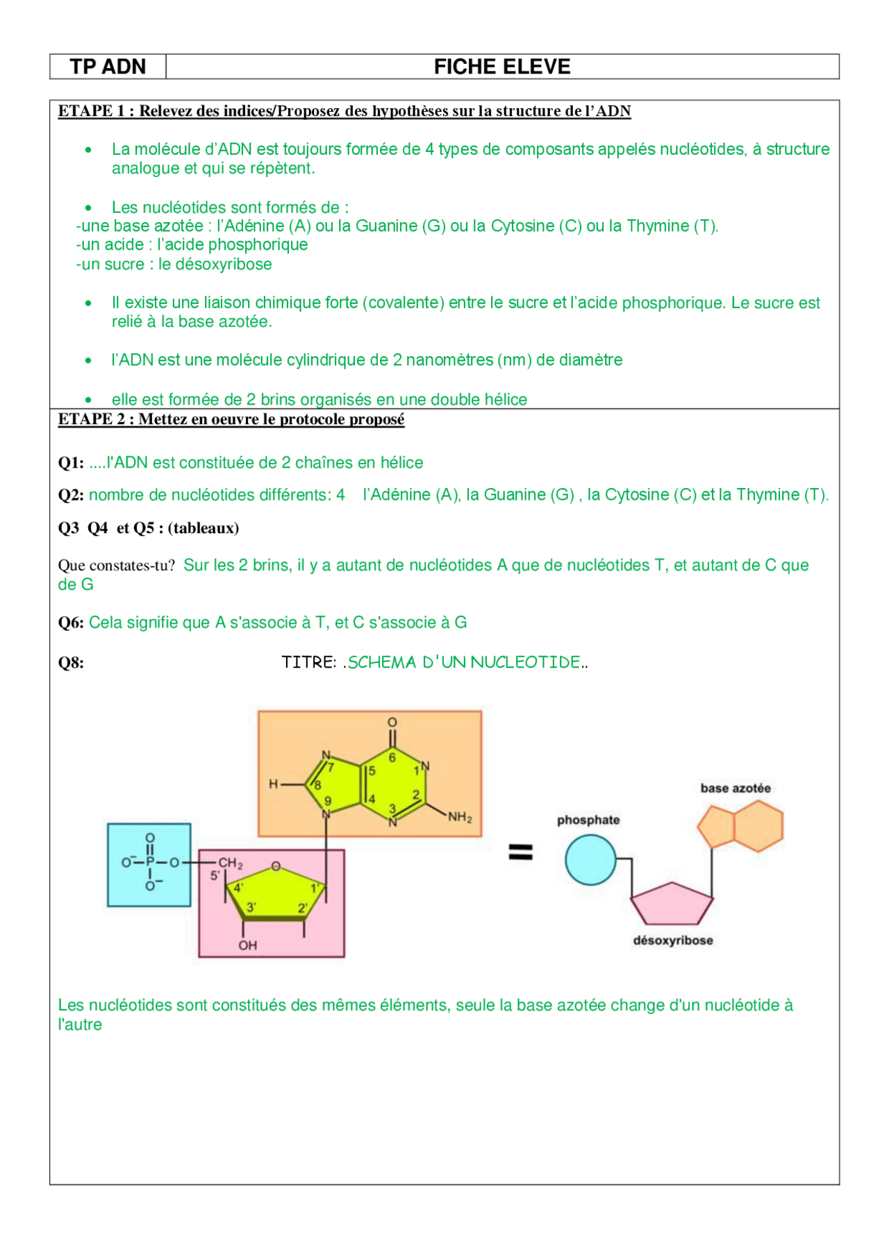Svt libmol seconde bac | Exercises Biology | Docsity