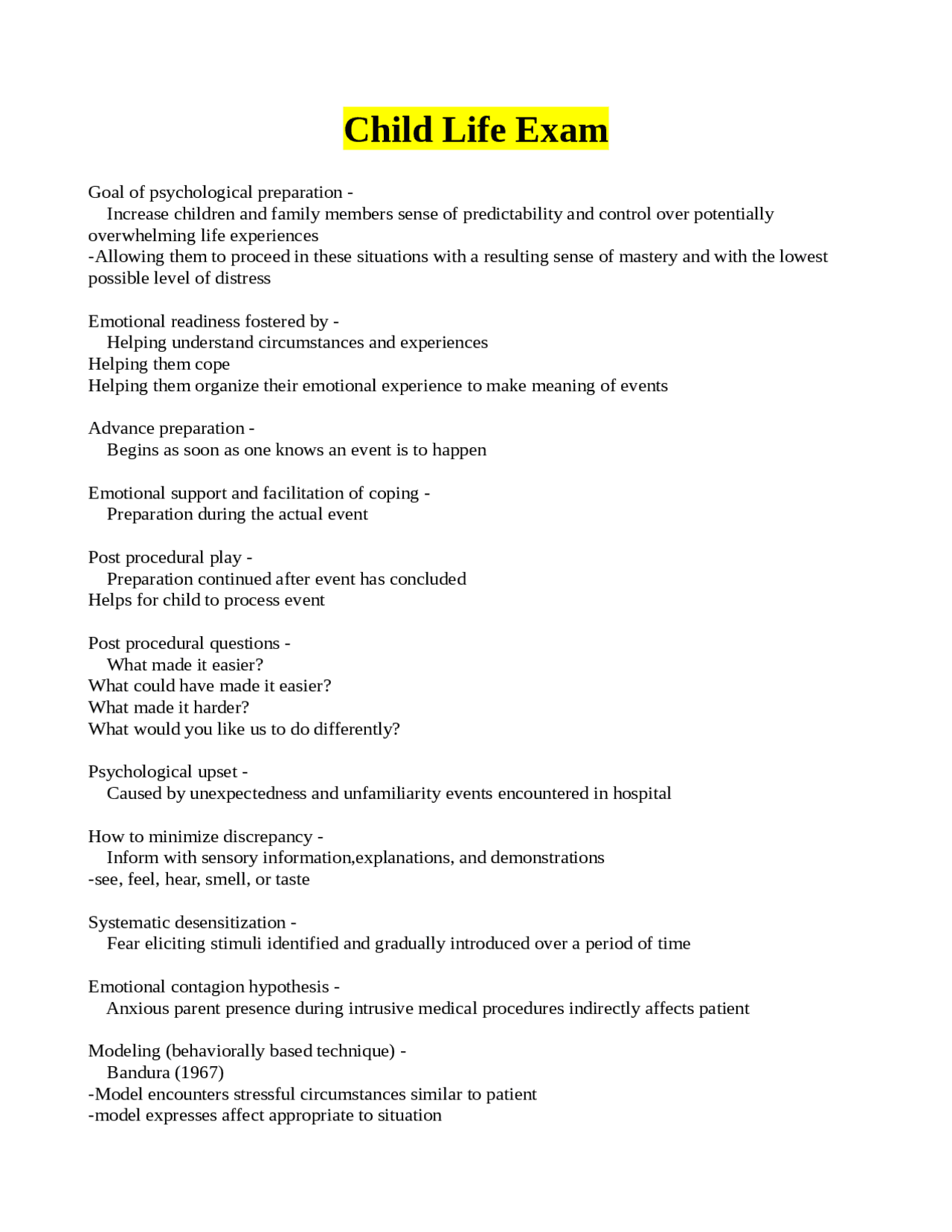 Child Life Exam Preparation and Coping Techniques | Exams Developmental ...