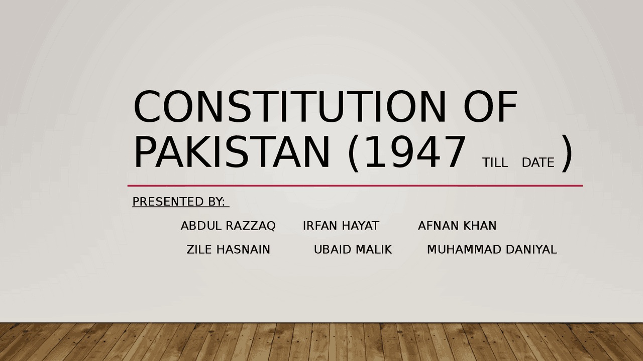 Constitution of Pakistan in Brief | Schemes and Mind Maps Law | Docsity