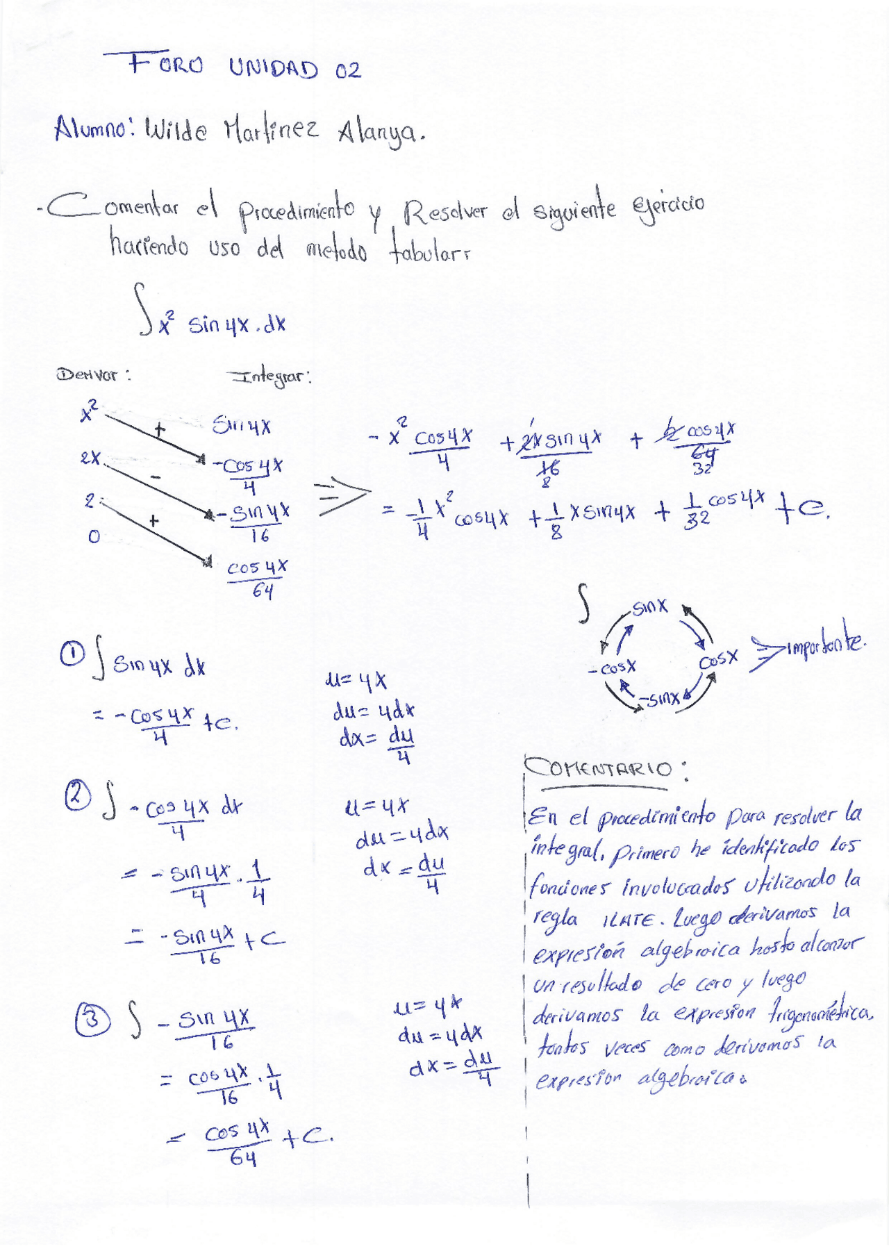 ejercicio de integrales | Ejercicios de Cálculo diferencial y integral | Docsity