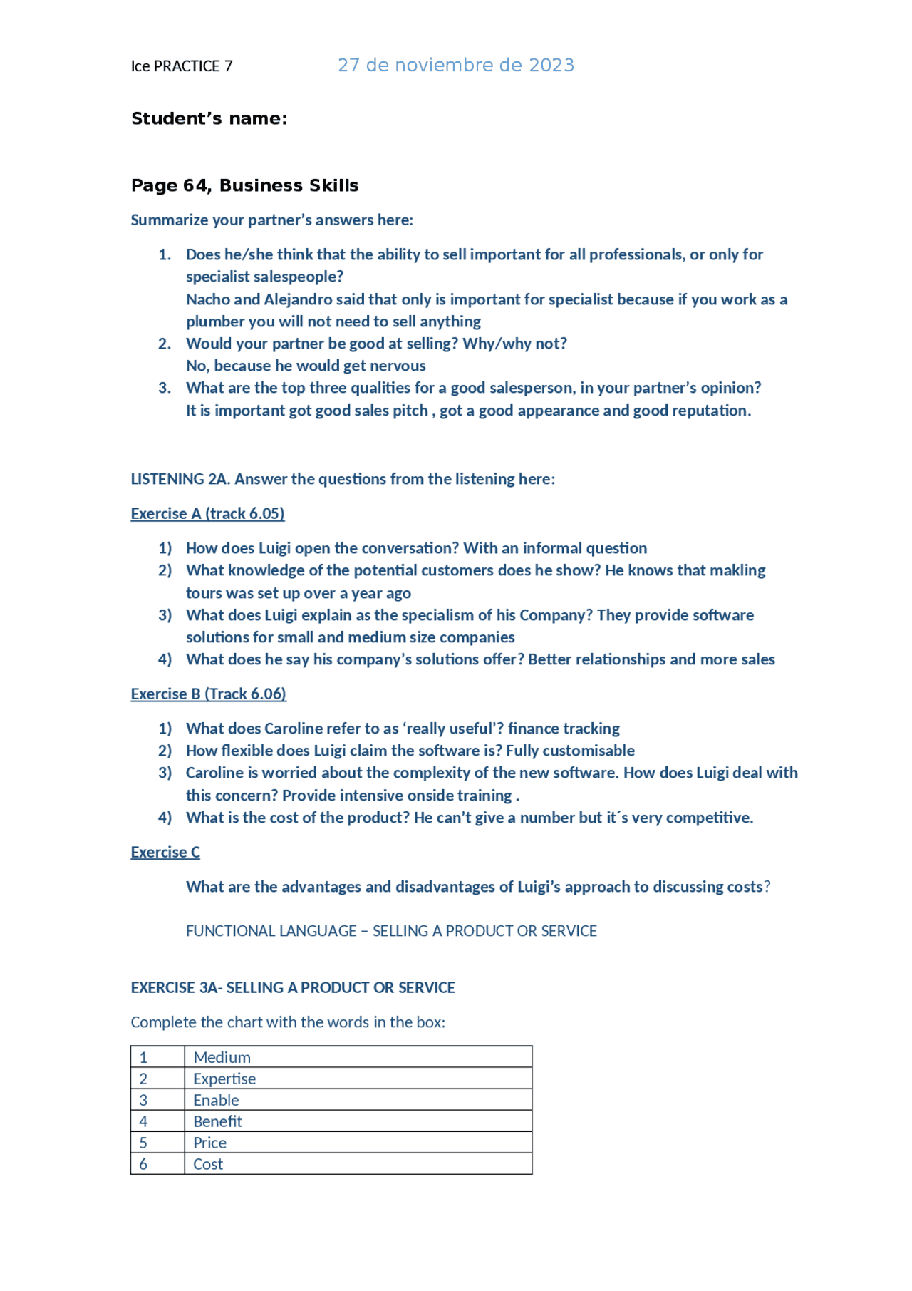 resumen ingles empresarial | Resúmenes de Idioma Inglés | Docsity