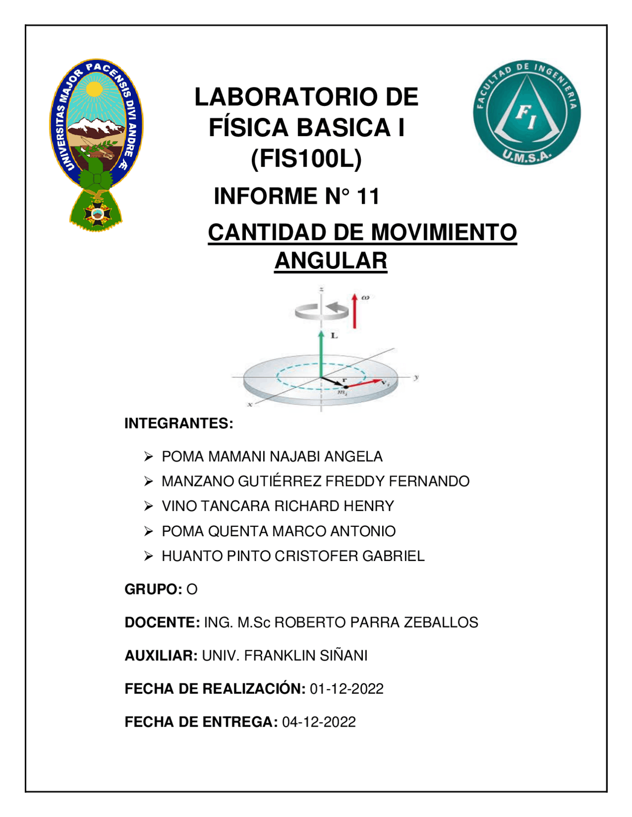 informe de laboratorio | Monografías, Ensayos de Física | Docsity