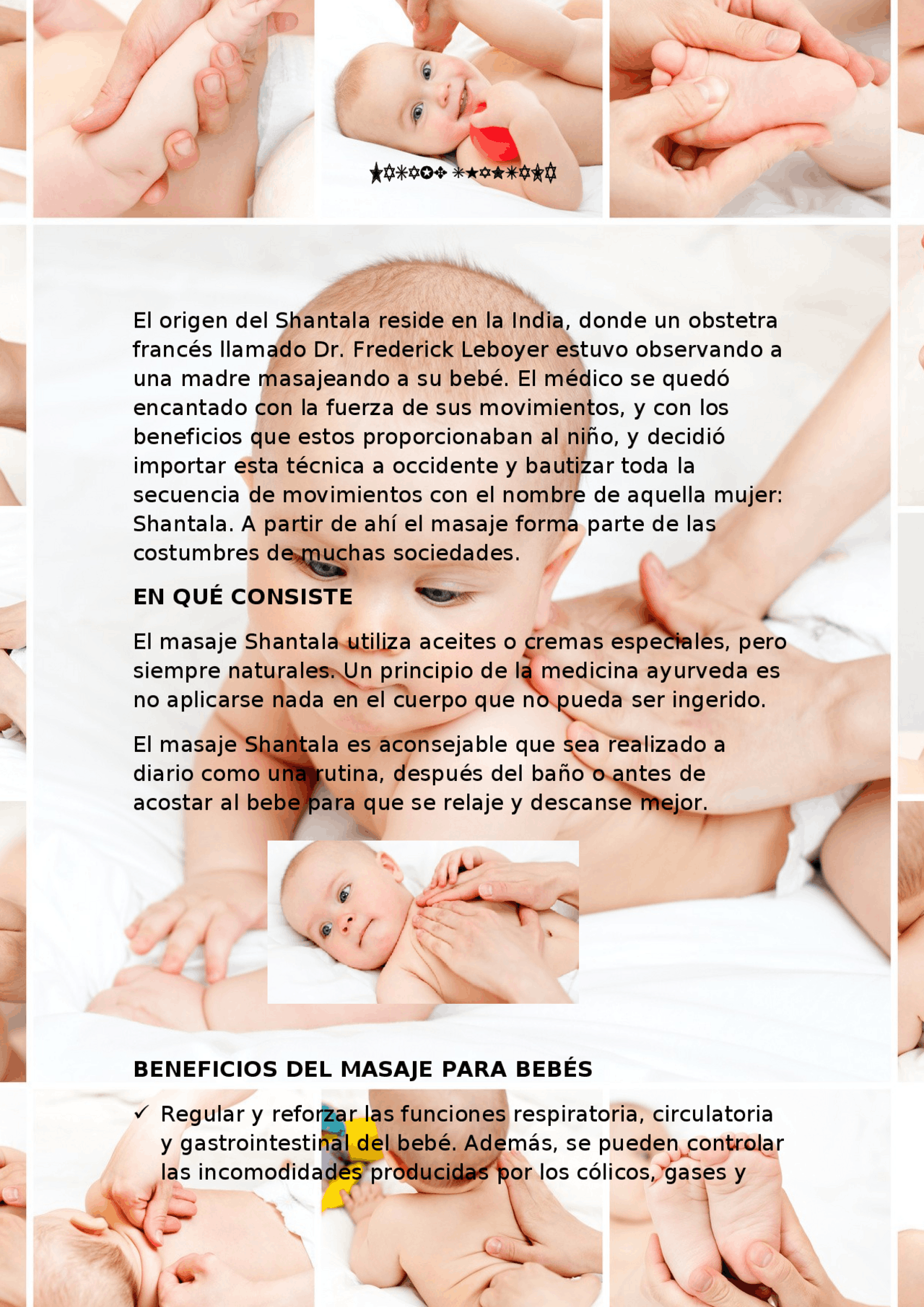 El masaje Shantala: Beneficios y técnica paso a paso para bebés ...