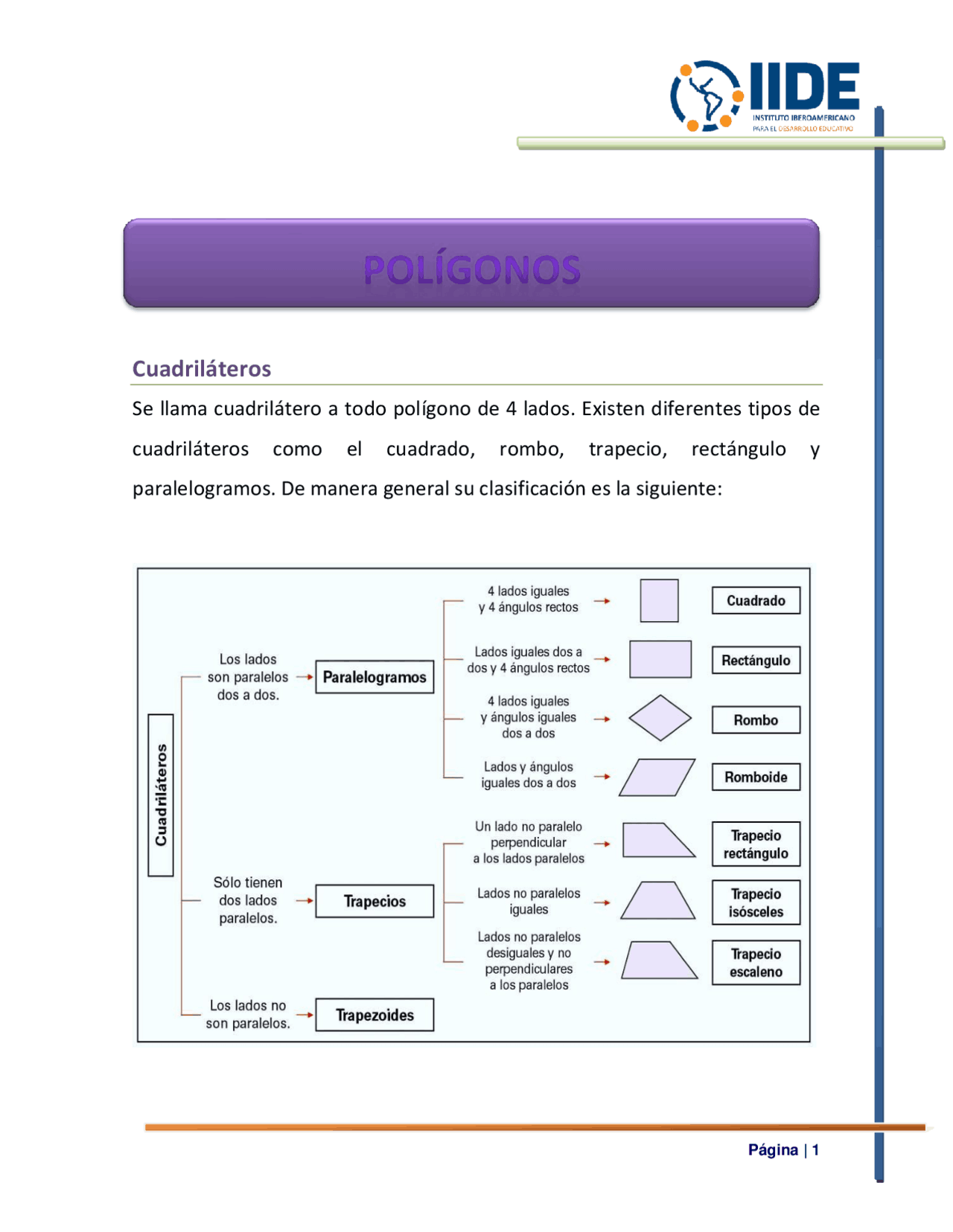 Polígonos conceptuales | Esquemas y mapas conceptuales de Matemáticas | Docsity