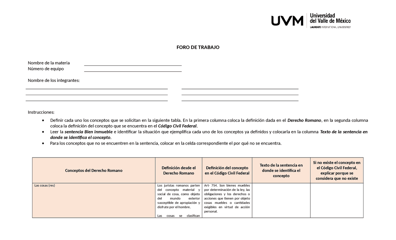 Conceptos del Derecho Romano y su relación con el Código Civil Federal ...