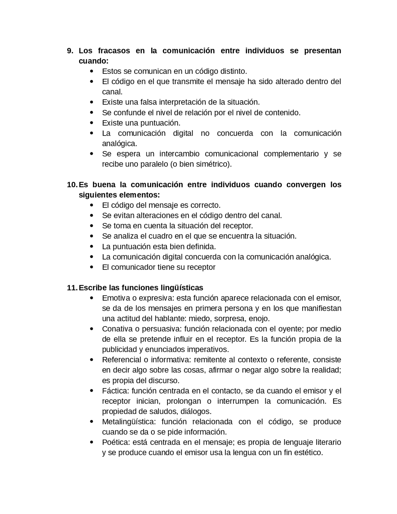 CUESTIONARIO COMUNICACIÓN | Ejercicios de Comunicación | Docsity