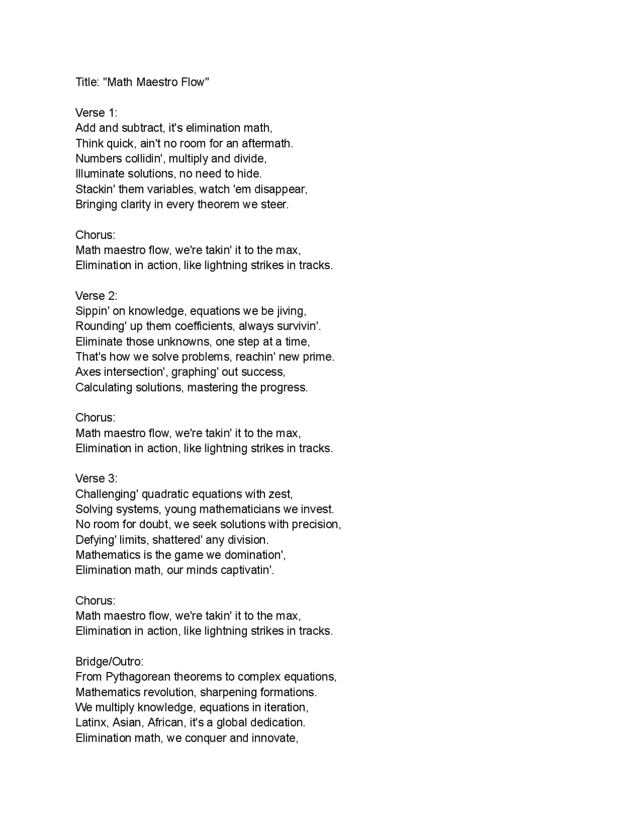 Mastering Elimination Math: The 'Math Maestro Flow' | Cheat Sheet ...