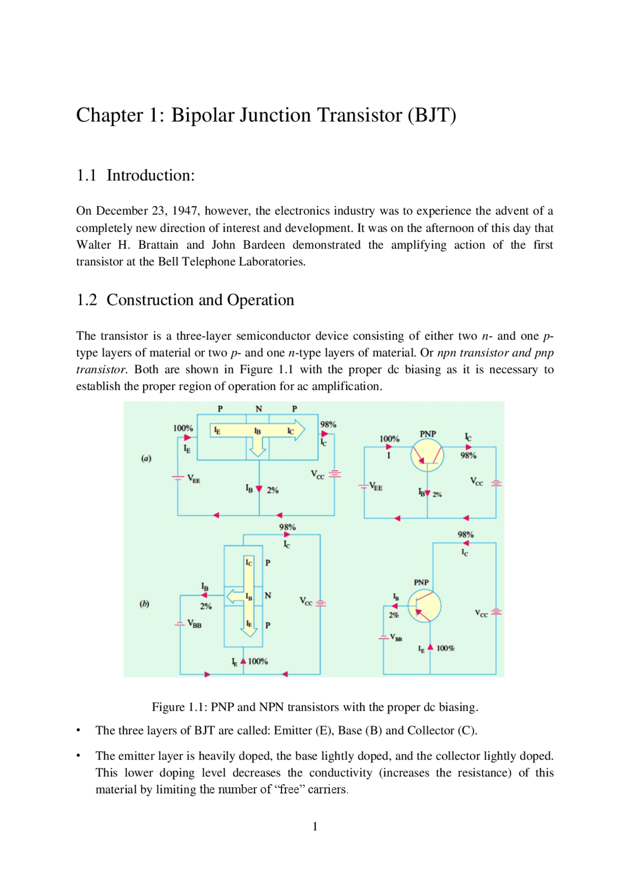 Bipolar Junction Transistor | Lecture notes Electrical and Electronics ...