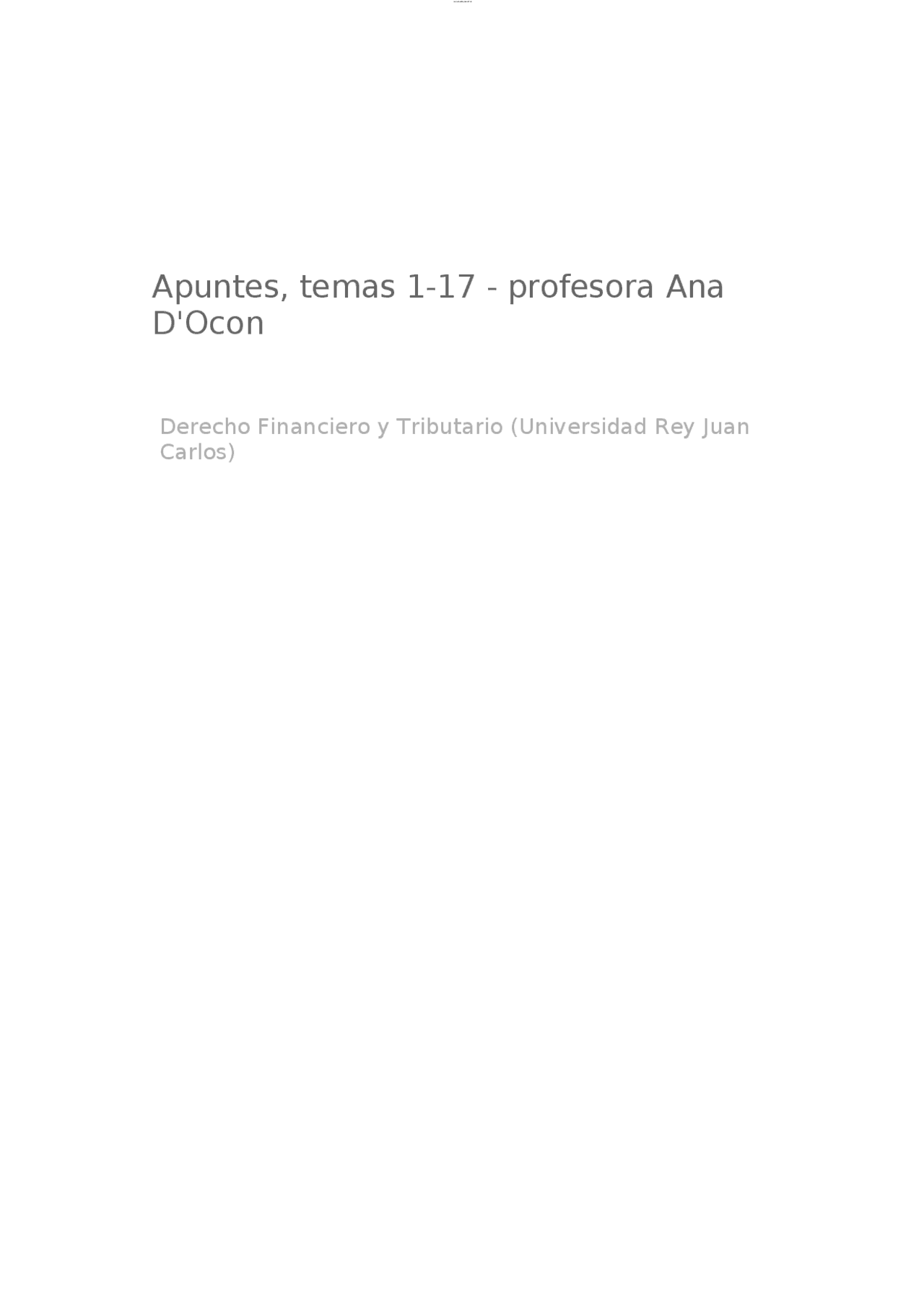 Apuntes derecho financiero y tributario Ana María d'ocon | Resúmenes de ...