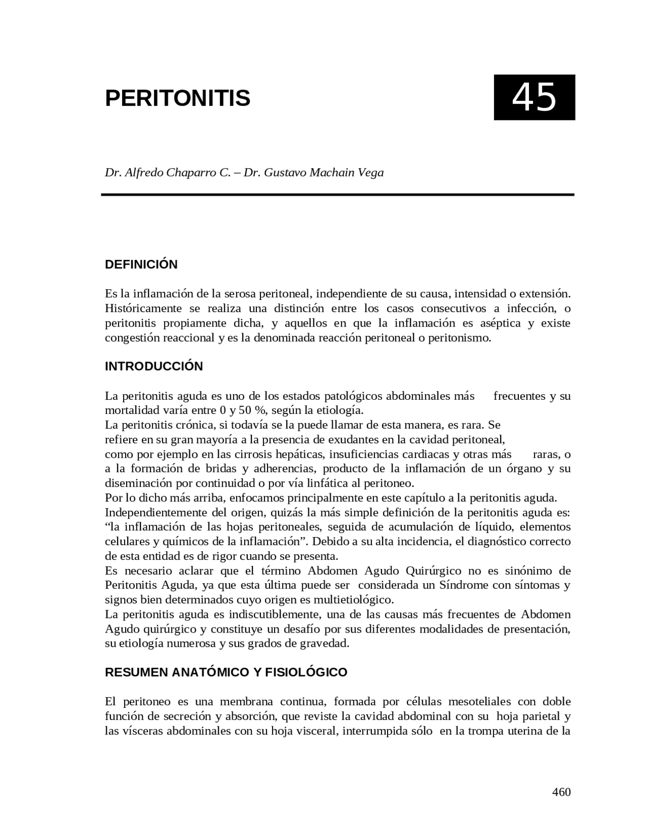 peritonitis de origen secundario | Resúmenes de Semiología | Docsity