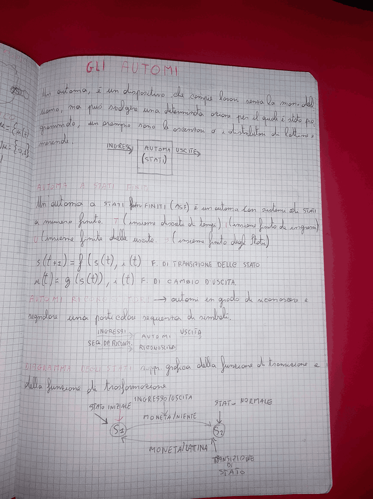 Sistemi automatici: Gli Automi | Notas de estudo di Informatica | Docsity