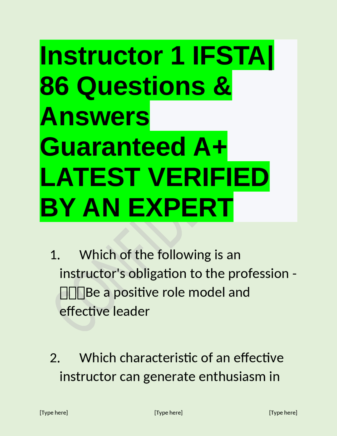 Effective Instructor Characteristics and Training Techniques | Exams ...