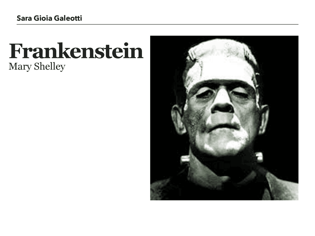 Frankenstein - Mary Shelley | Slide di Inglese | Docsity