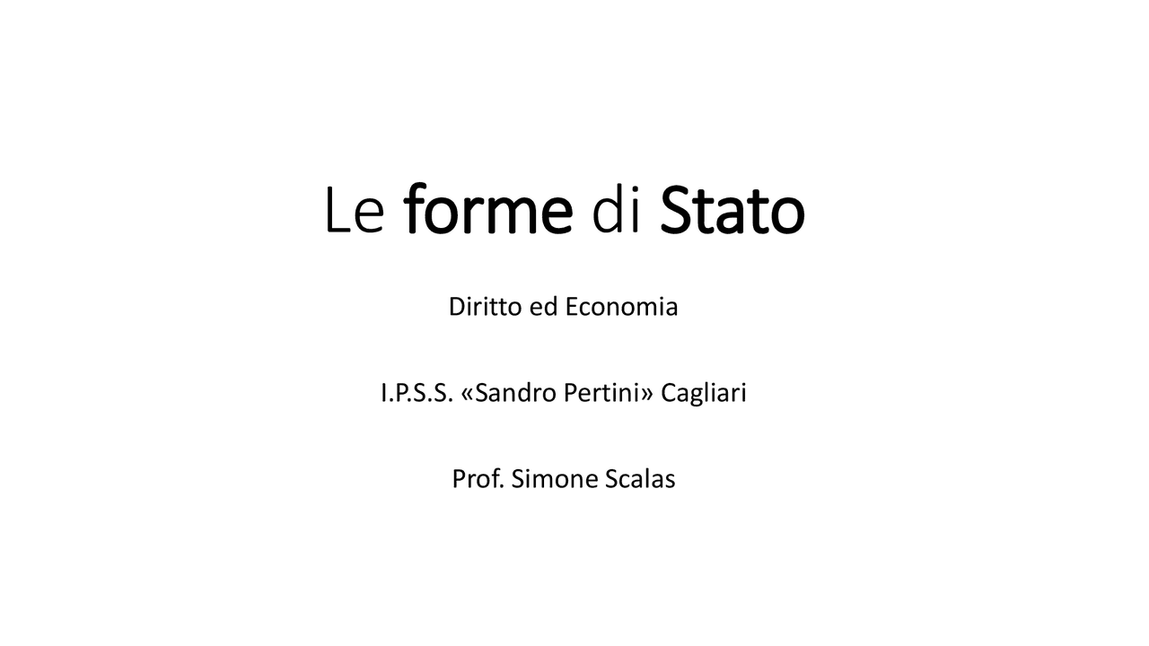 Le forme di Stato - Dallo Stato assoluto allo Stato democratico | Slide ...