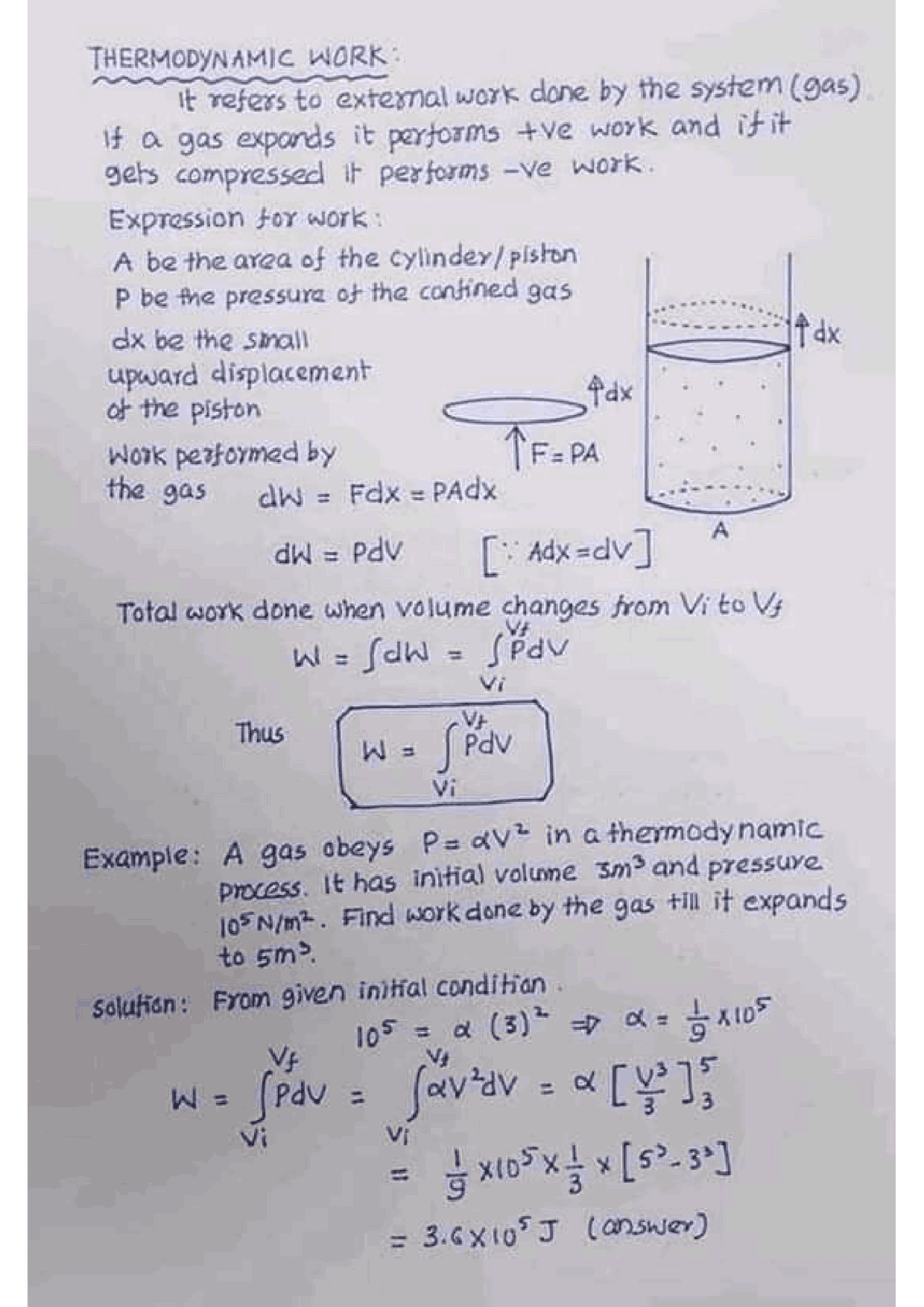 Thermodynamics study notes | Study notes Thermodynamics | Docsity