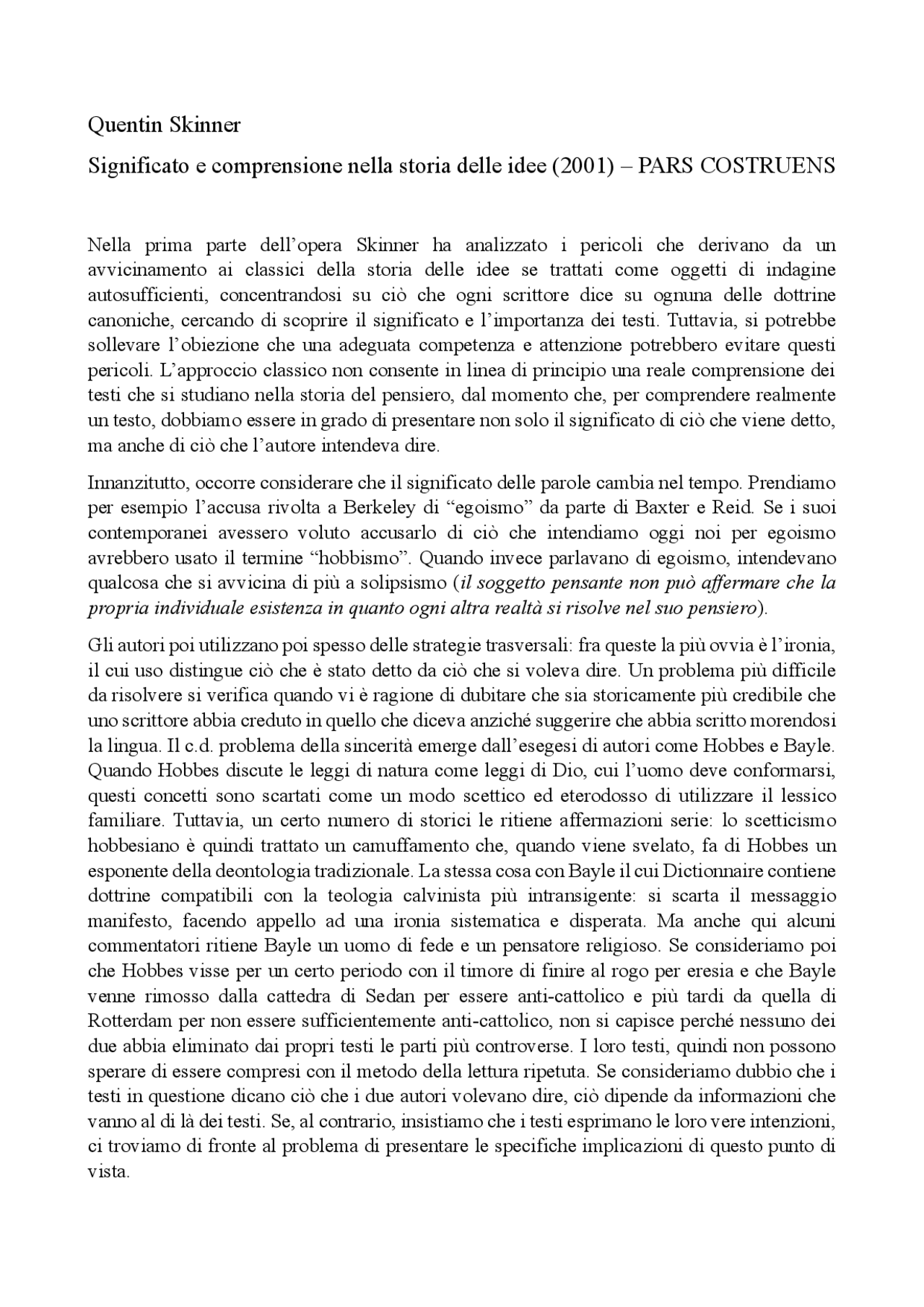 Significato e comprensione nella storia delle idee (2001) – PARS ...