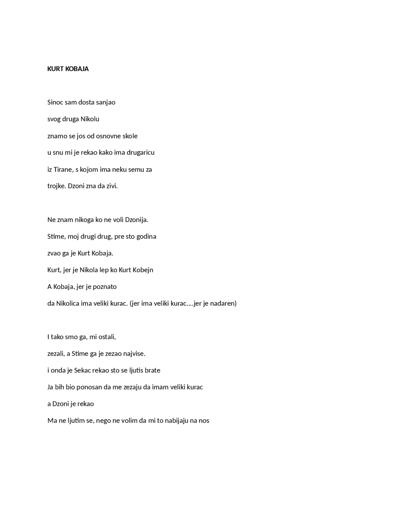 Poem about human behavior | Summaries Biology | Docsity