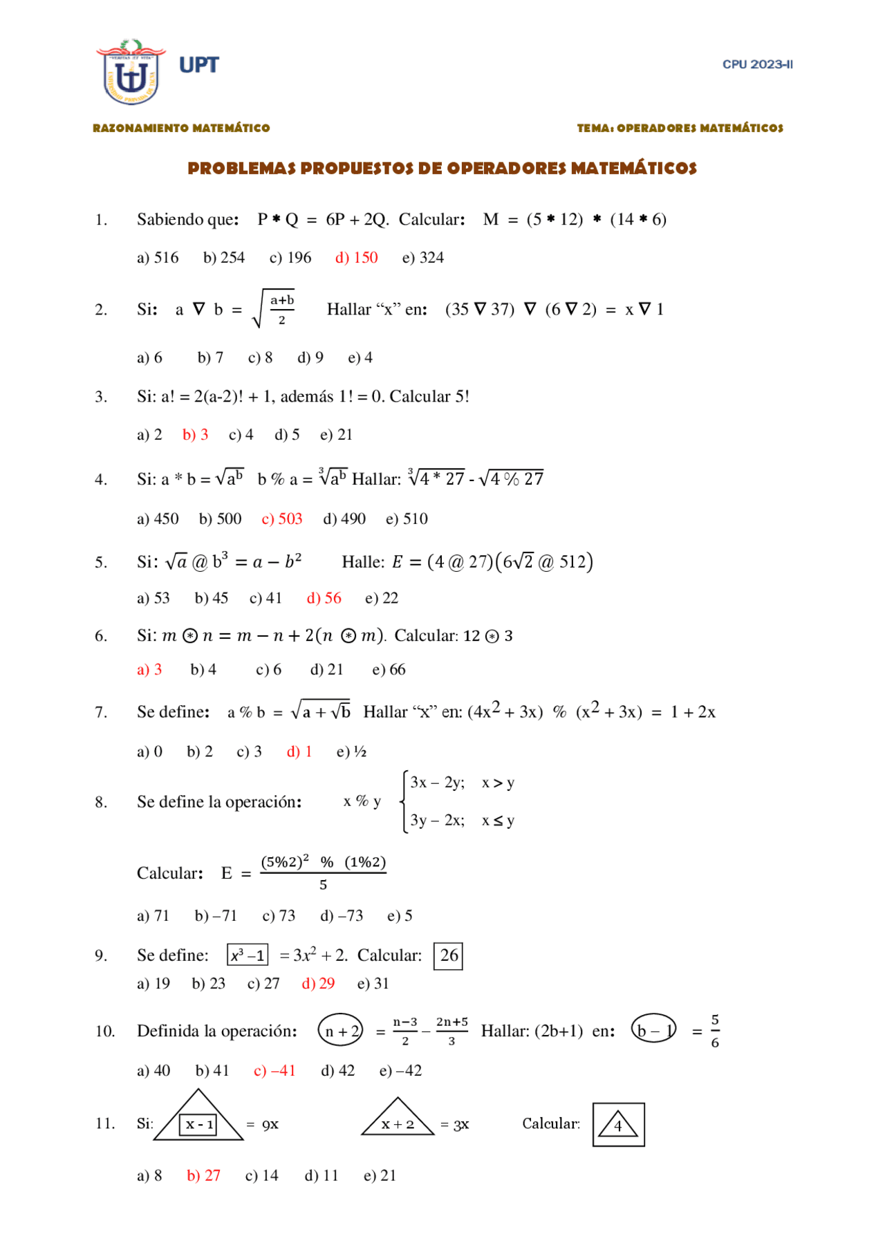 Ejercicios matemáticas | Ejercicios de Matemáticas | Docsity