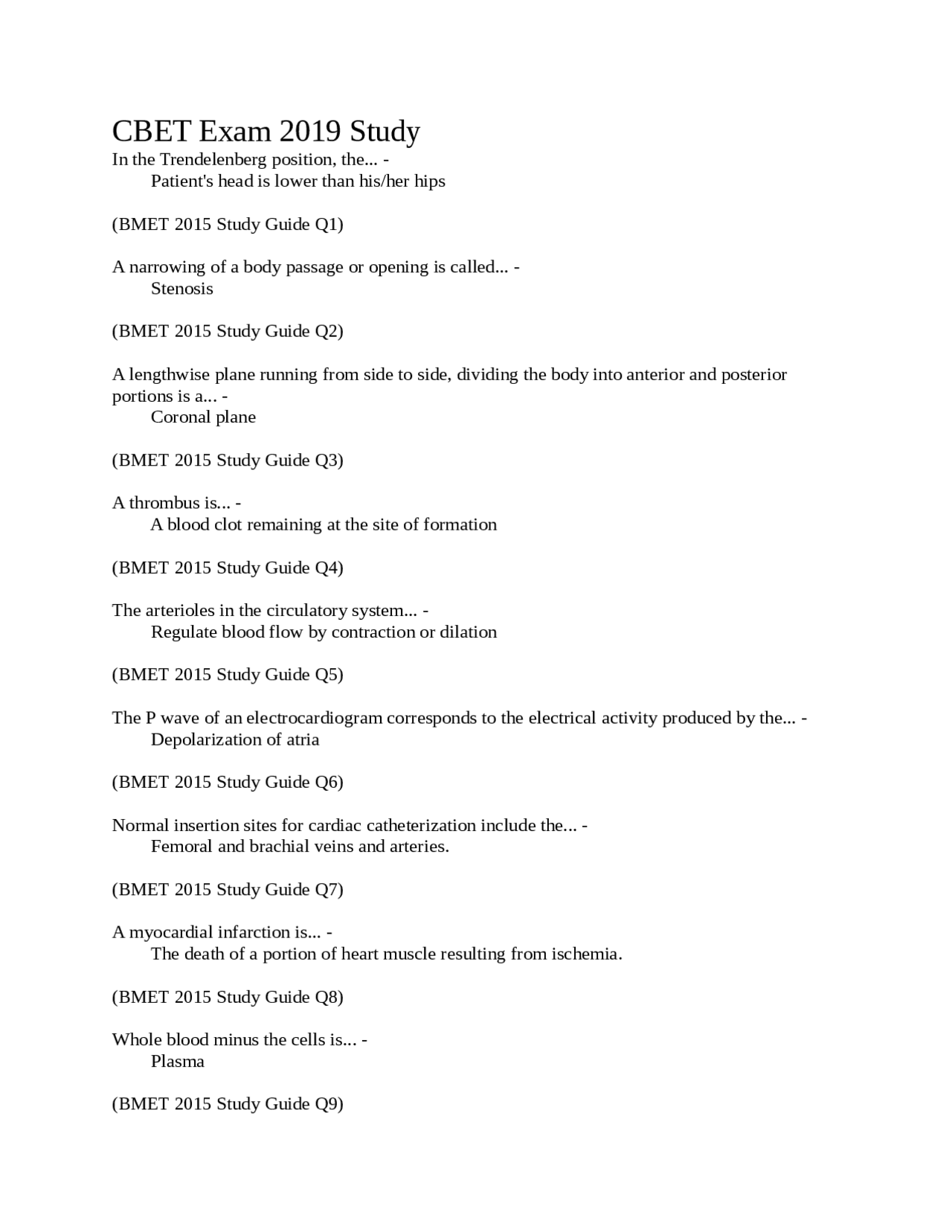 Medical Terminology Study Guide | Exams Nursing | Docsity