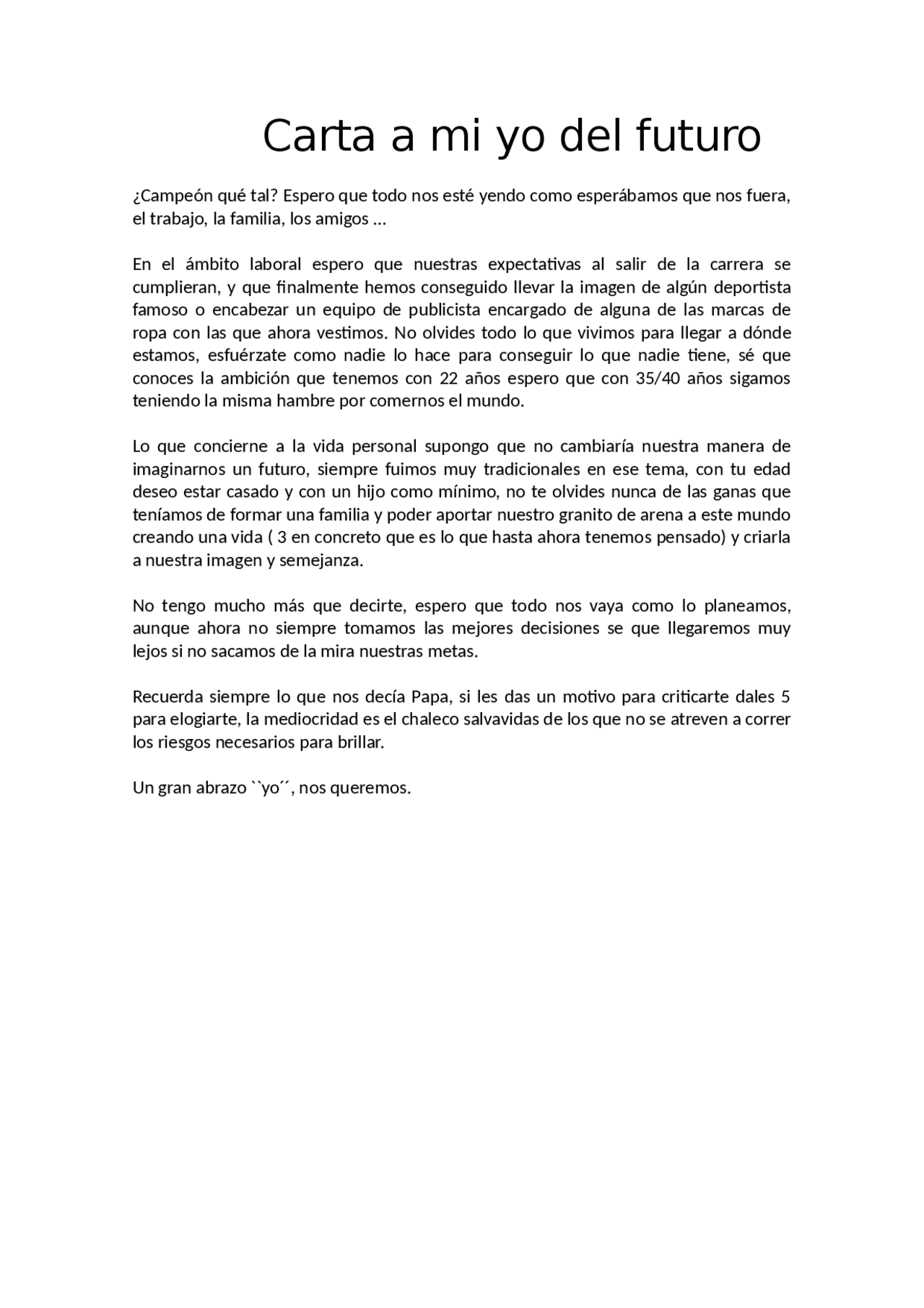 Como Hacer Una Carta Para Mi Yo Del Futuro Compartir Carta