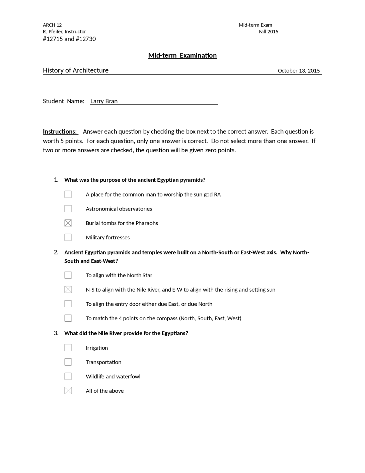 HISTORY AN 657 MID TERM EXAM QUESTIONS AN ANSWERS. | Exams History ...