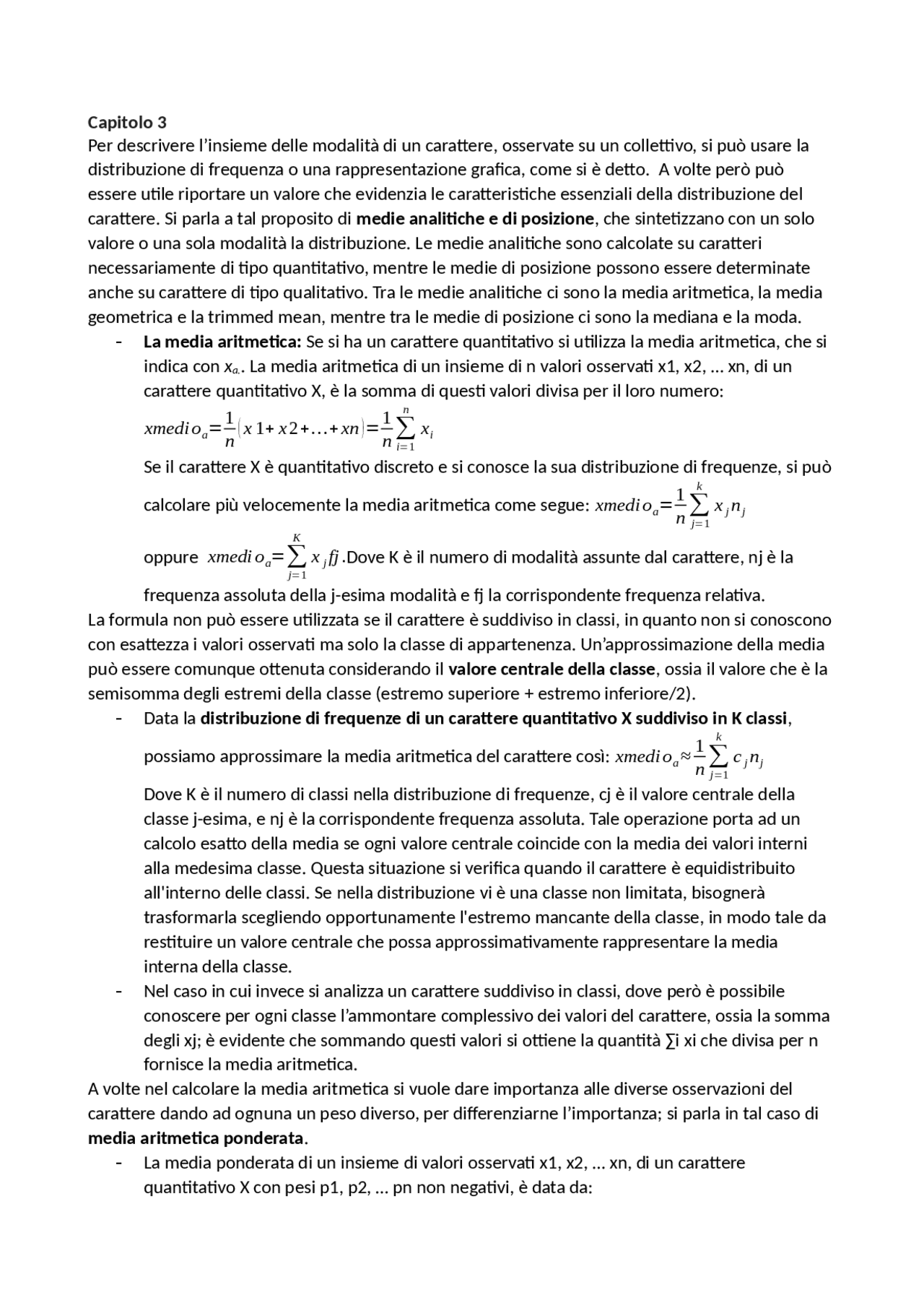 riassunti libro statistica | Appunti di Statistica | Docsity