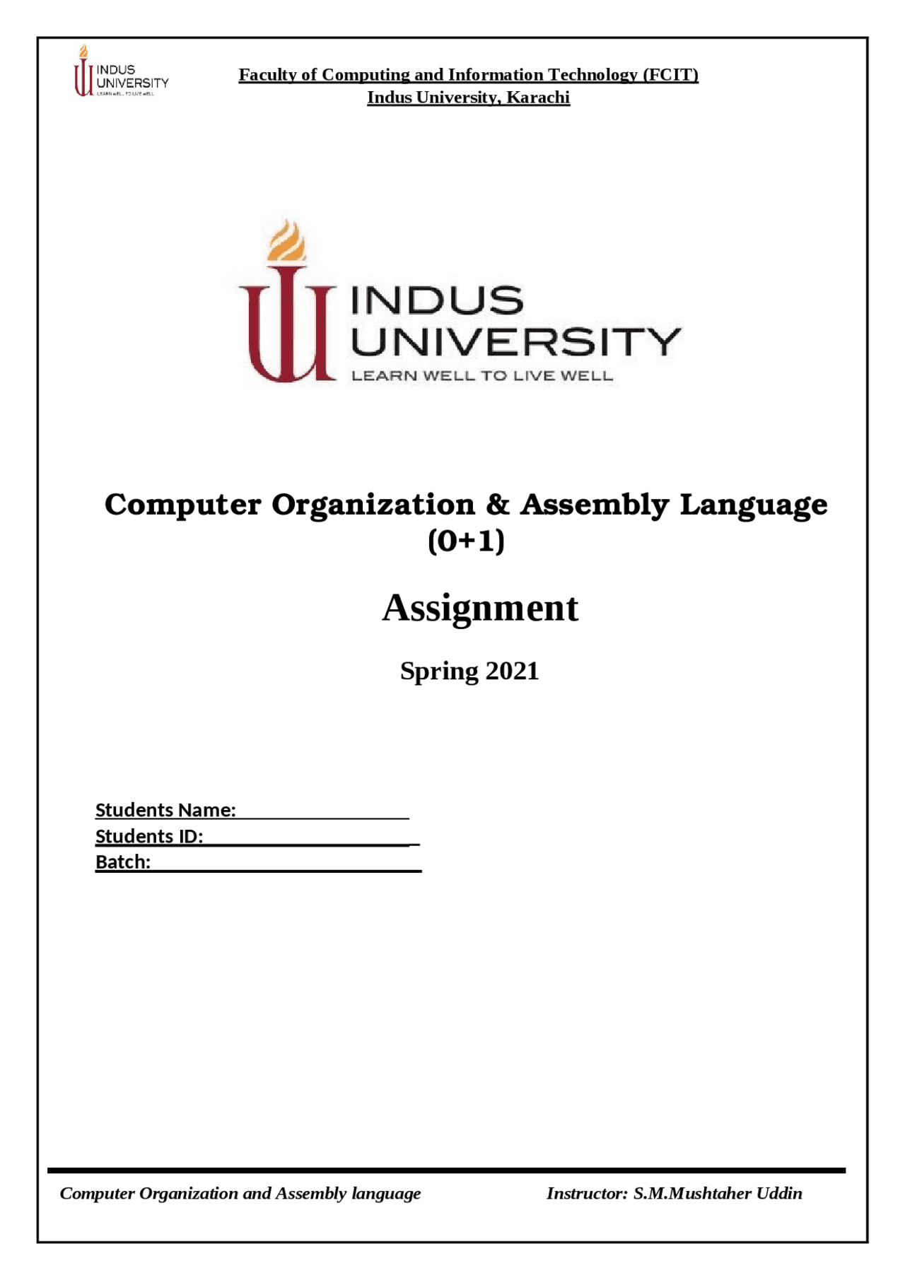COAl Assignment fall 2023 | Study notes Computer Architecture and ...