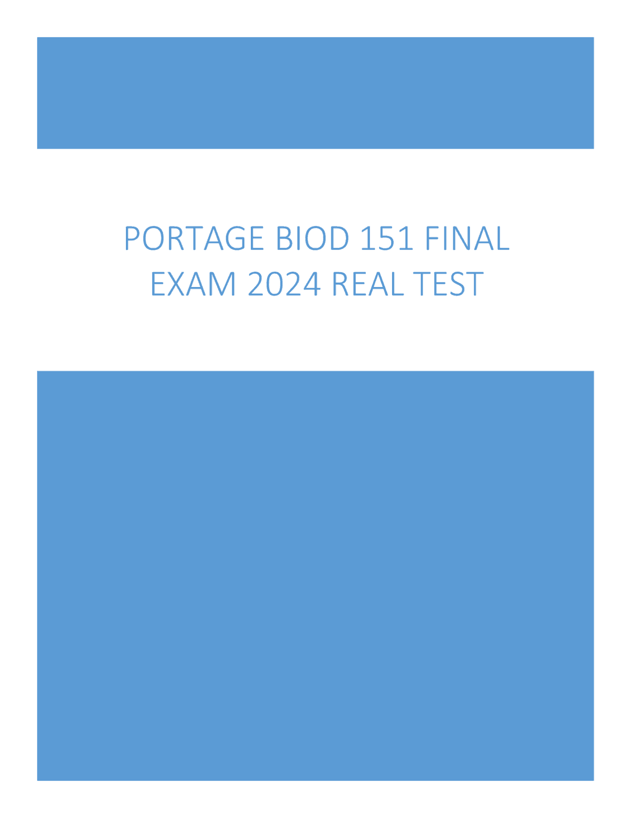 Biology Exam Questions and Answers | Exams Biology | Docsity