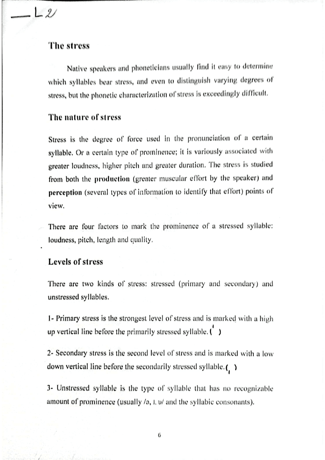 Phonetic alphabet the Stress | Summaries Stress Analysis | Docsity