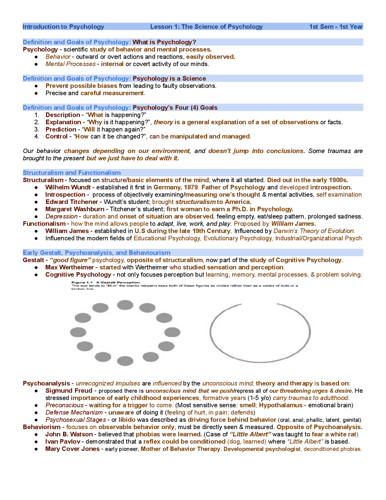 Introduction to Psychology Lesson 1: The Science of Psychology ...