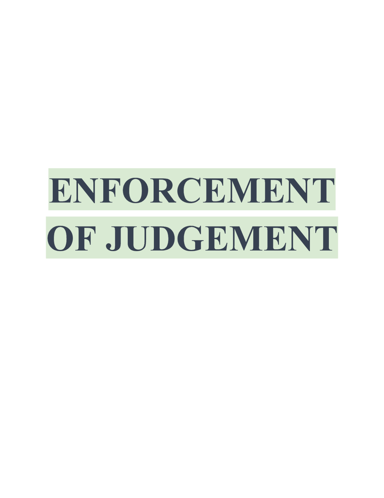Revision Notes for Enforcement of Judgement (Malaysia) | Study notes ...