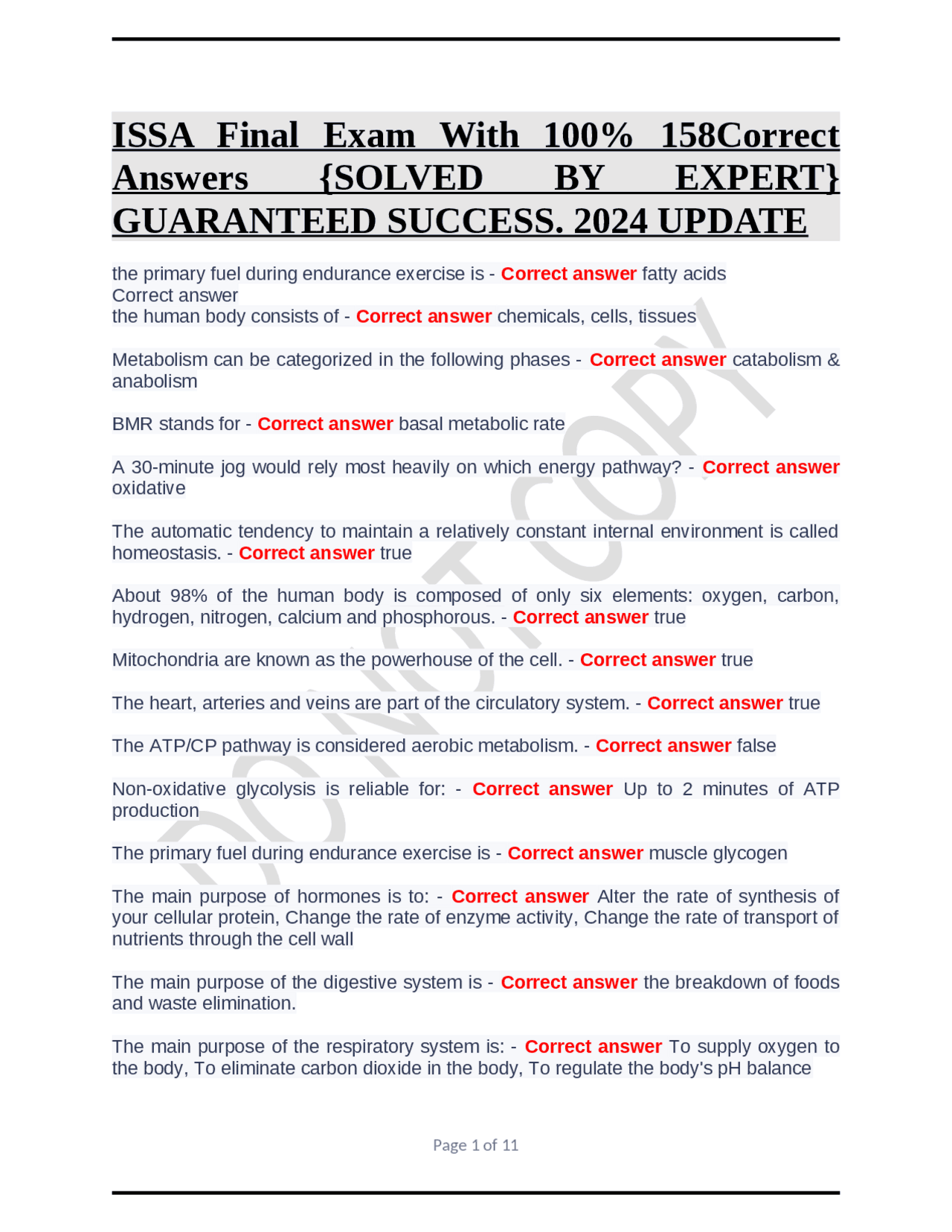 ISSA Final Exam With 100% 158Correct Answers {SOLVED BY EXPERT ...