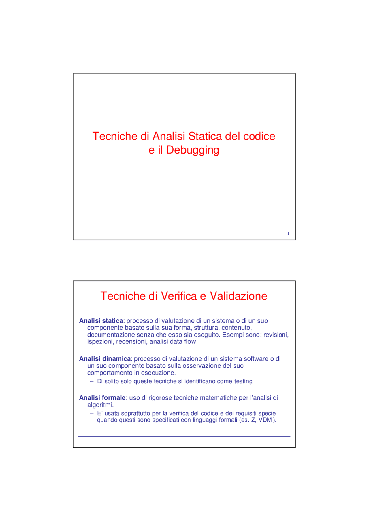 Tecniche di Analisi Statica del codice e il Debugging | Dispense di Sicurezza Dei Sistemi ...
