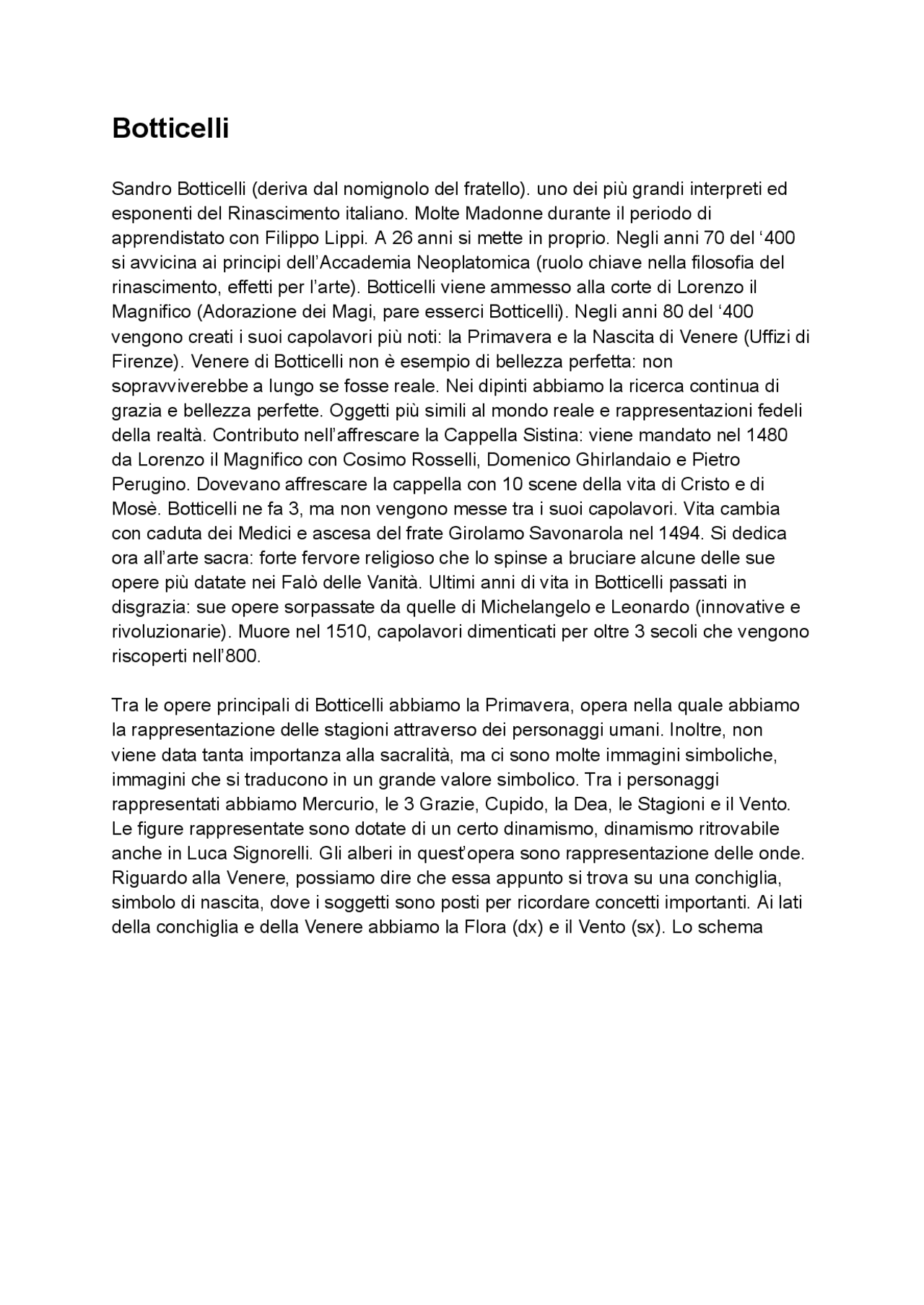 Sandro Botticelli e i suoi capolavori | Guide, Progetti e Ricerche di Elementi di storia dell ...