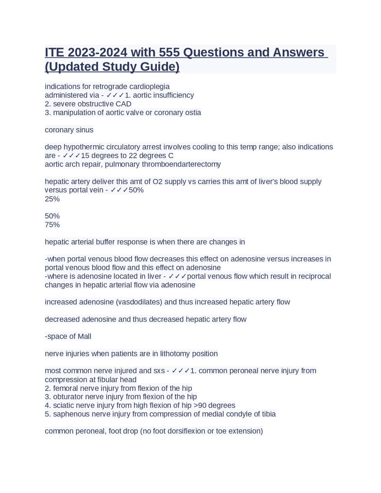 ITE 2023-2024 with 555 Questions and Answers (Updated Study Guide ...