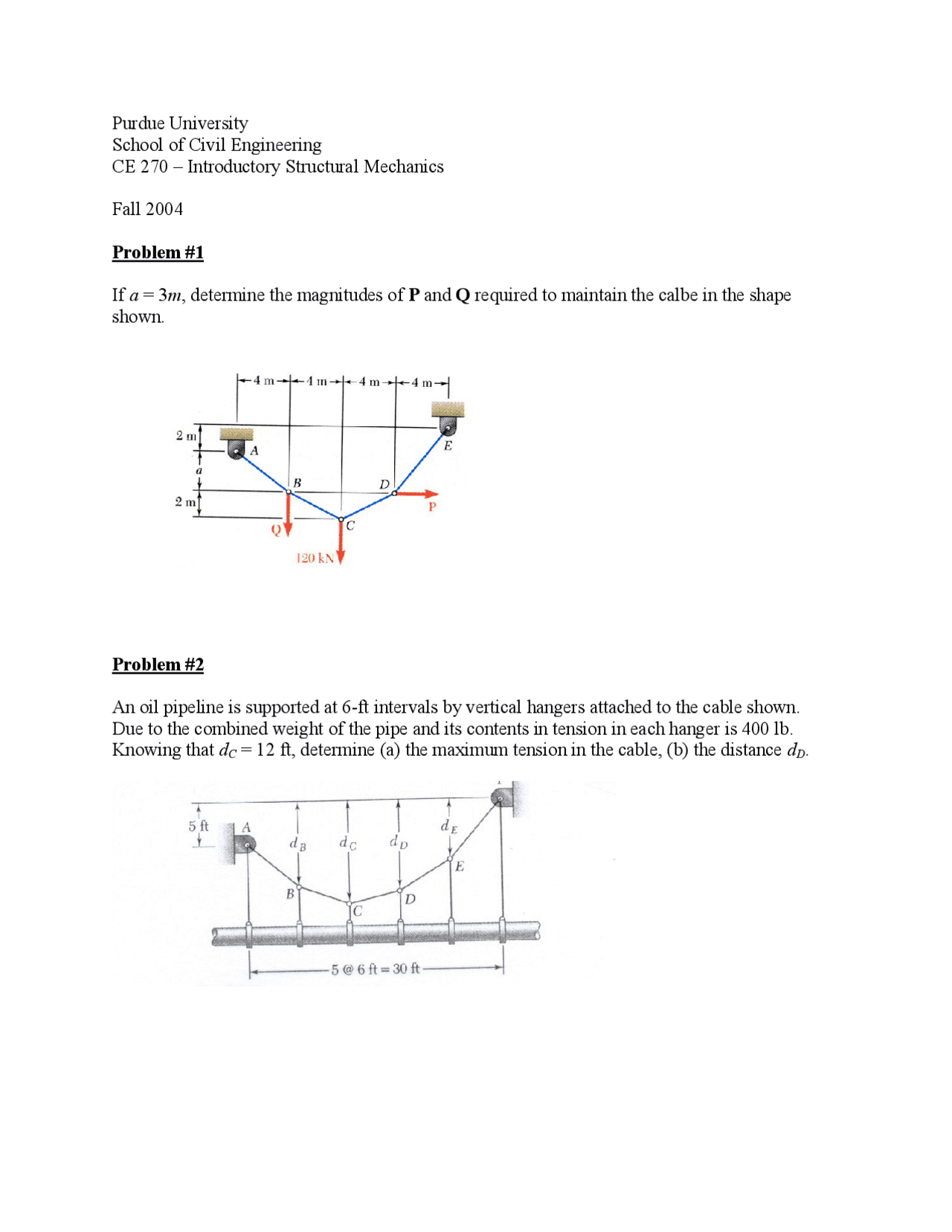 Introductory Structural Mechanics | Exercises Mechanics | Docsity