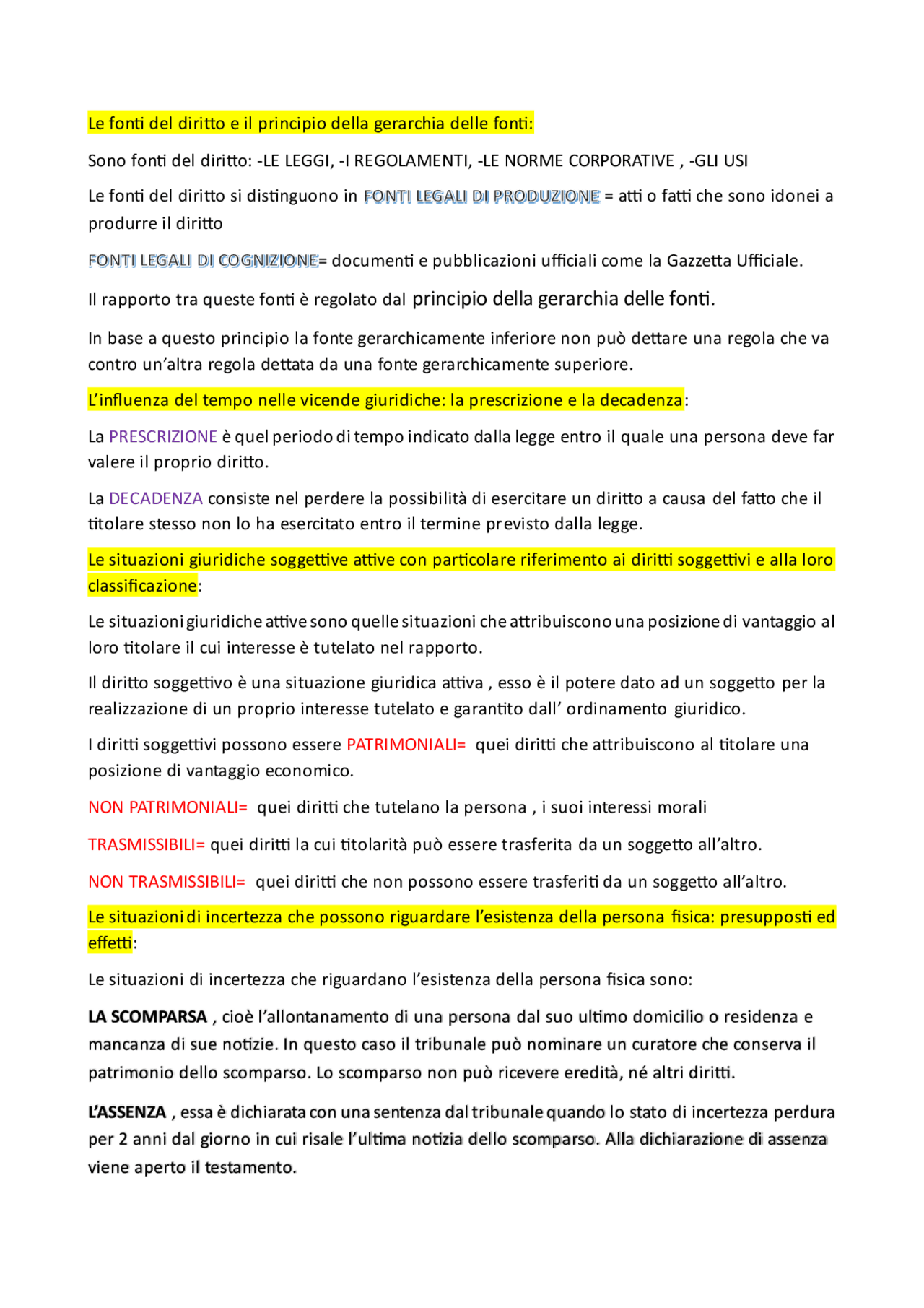 Domande aperte diritto privato e dello sport | Appunti di Diritto Dello Sport | Docsity