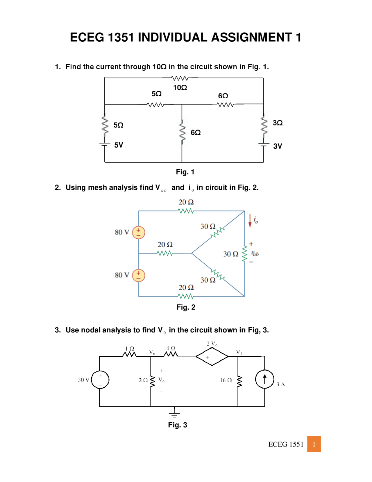It has a few practice questions on the subject of electronics | Exercises Electronics | Docsity