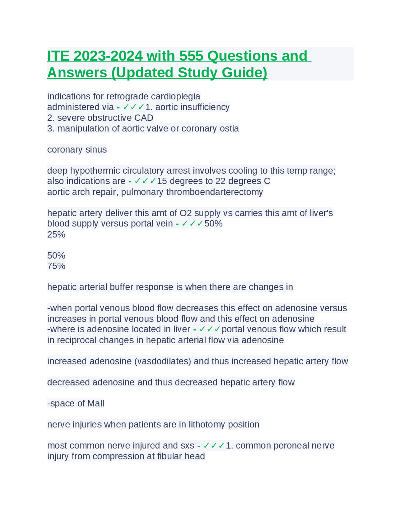 ITE 2023-2024 with 555 Questions and Answers (Updated Study Guide ...