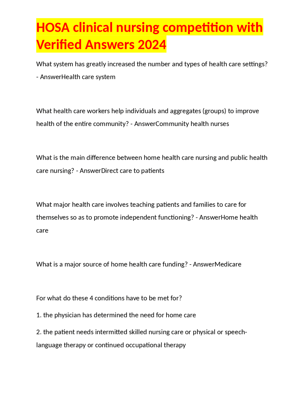 Clinical Specialty Hosa Examples at Luis Silva blog