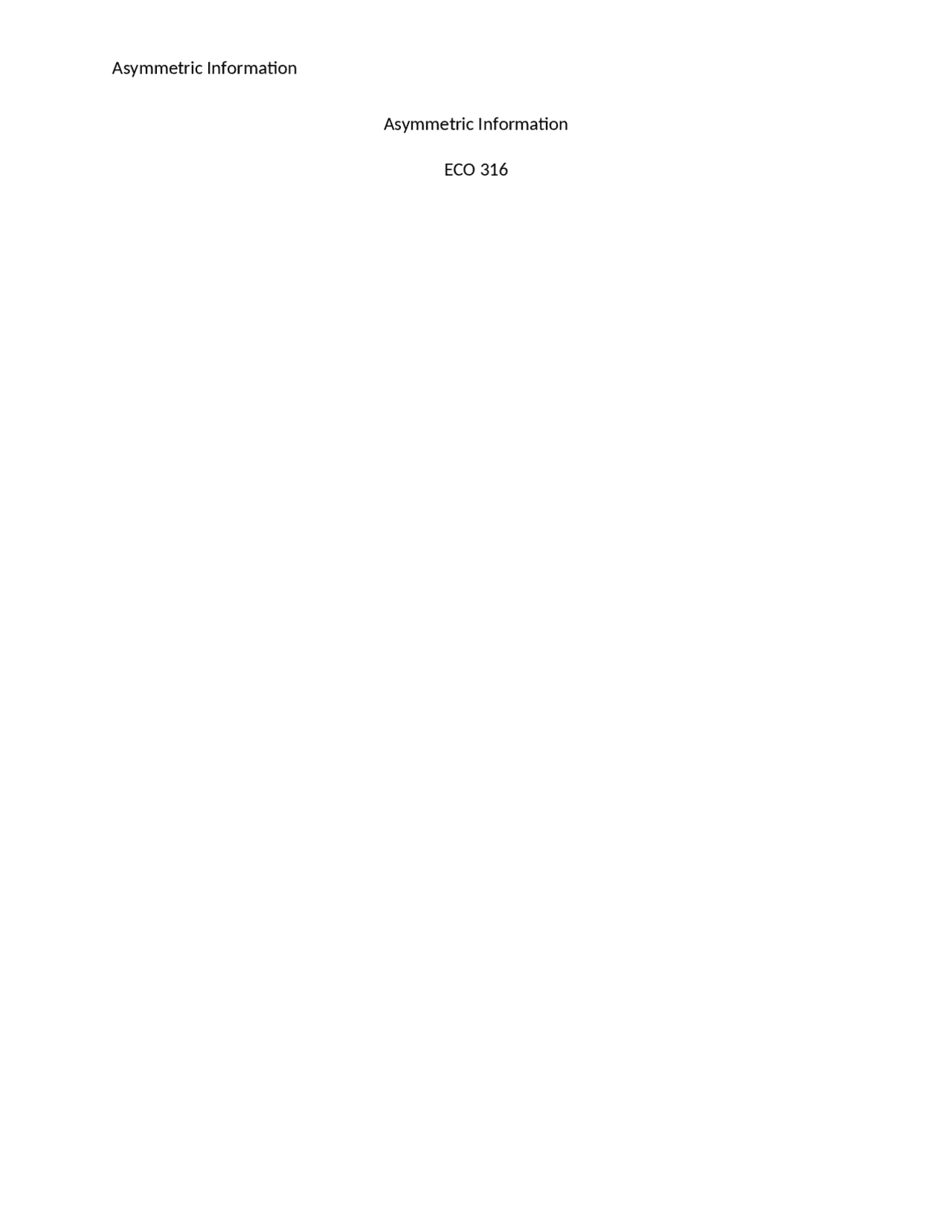 Asymmetric Information in the Bond Market | Thesis Marketing | Docsity