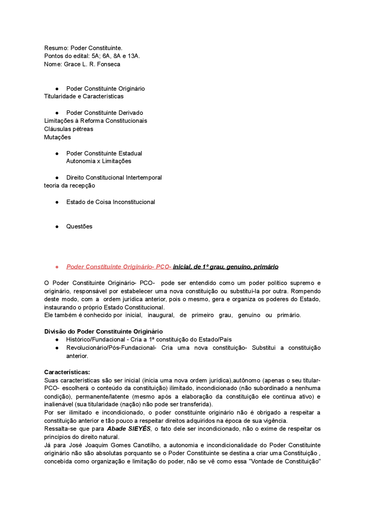 Constituição Brasileira: Poder Constituinte Originário, Derivado e ...