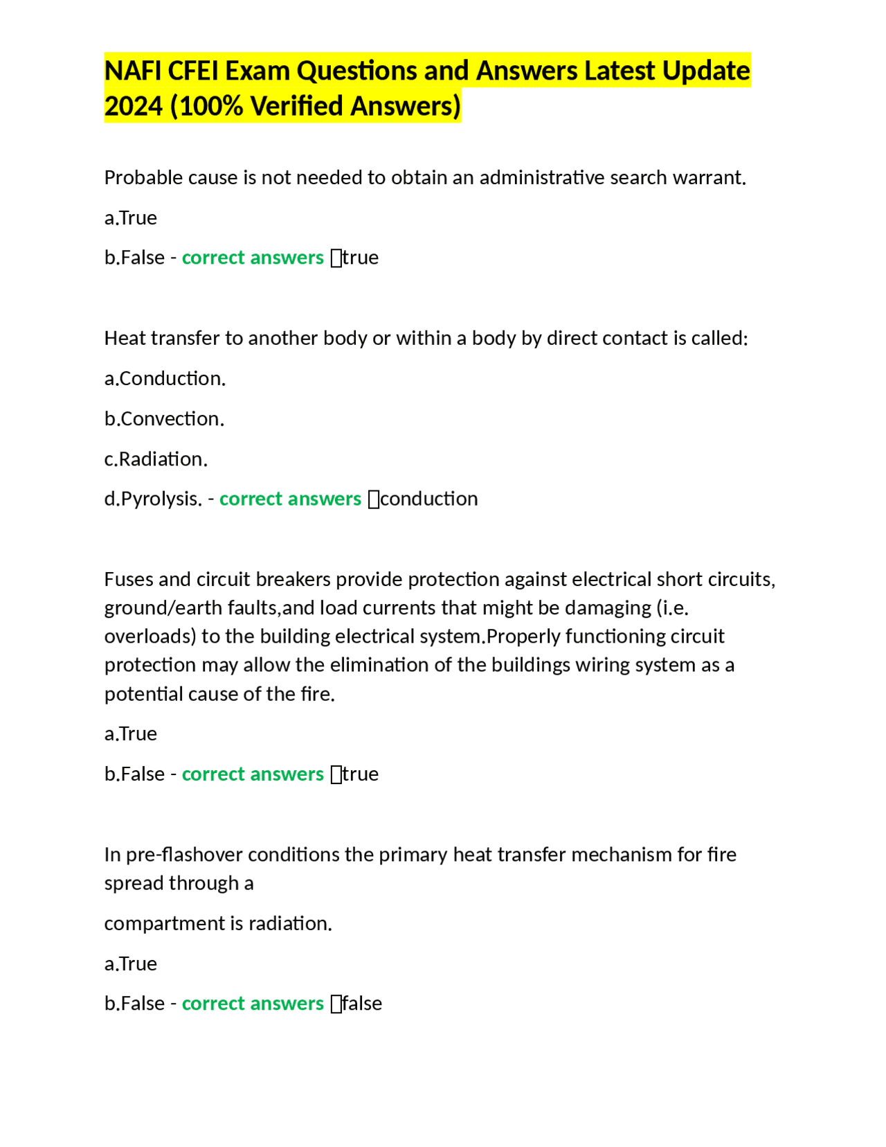 NAFI CFEI Exam Questions and Answers Latest Update 2024 (100% Verified ...