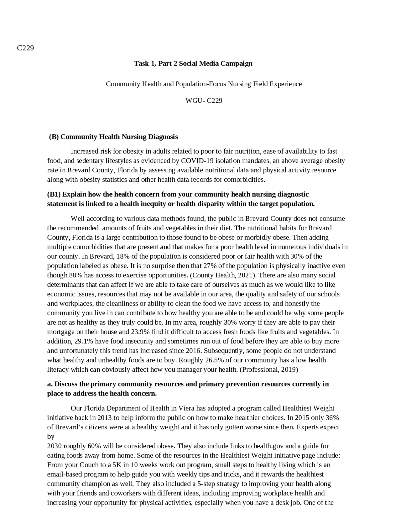 c229_social_media_task_1_docx | Thesis Business Accounting | Docsity