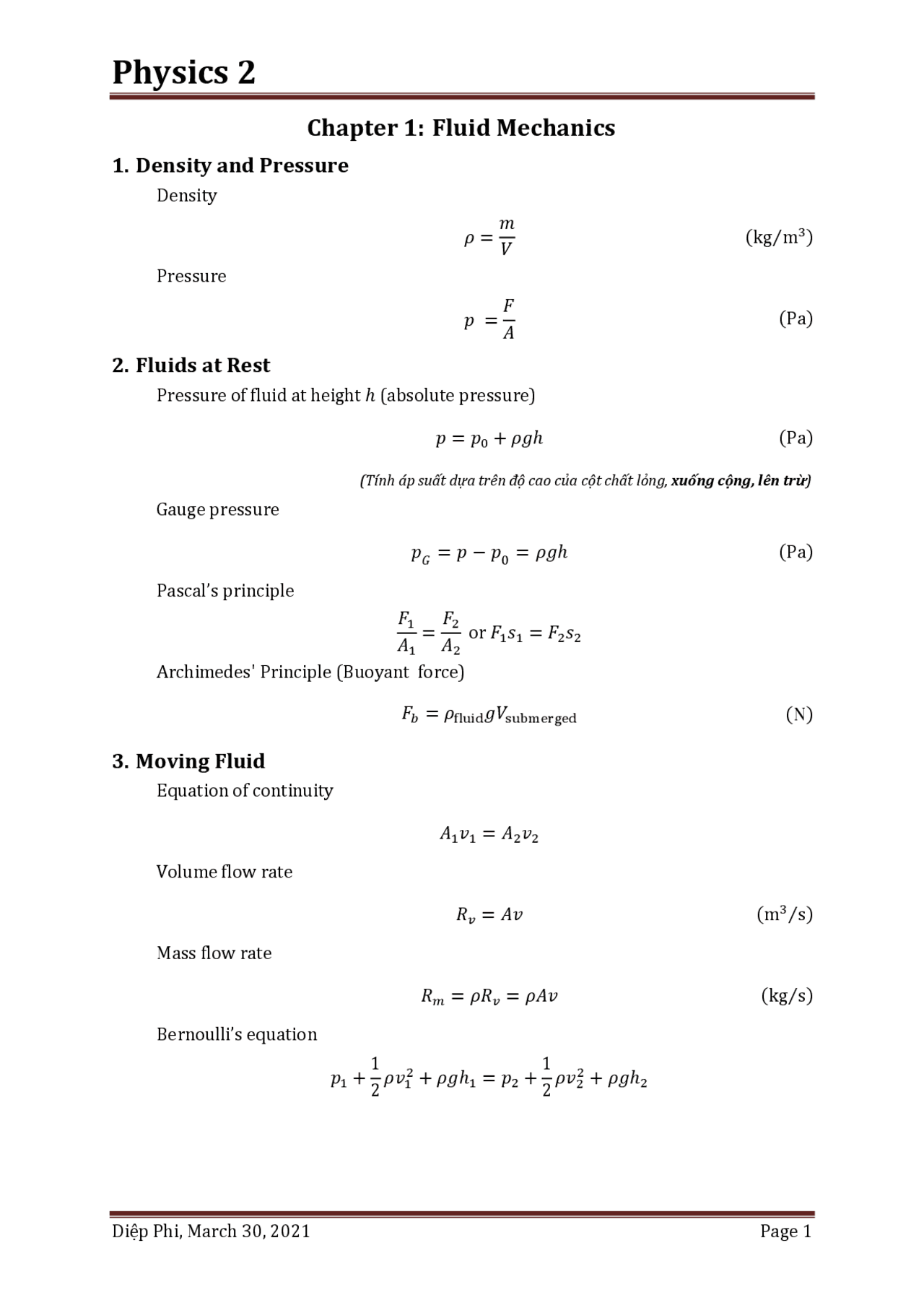 Fluid Mechanics and Heat Transfer in Physics 2 | Essays (university ...
