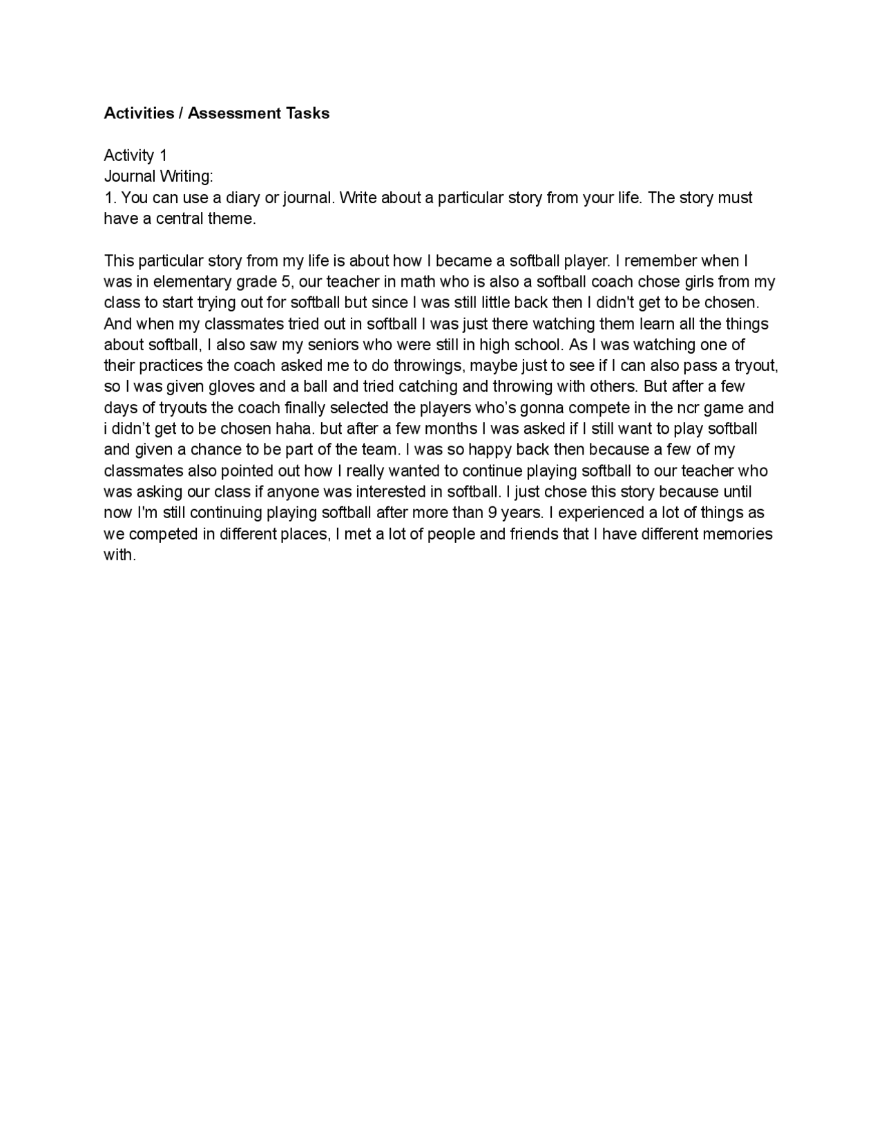 Module 1 answersheets | Assignments English | Docsity