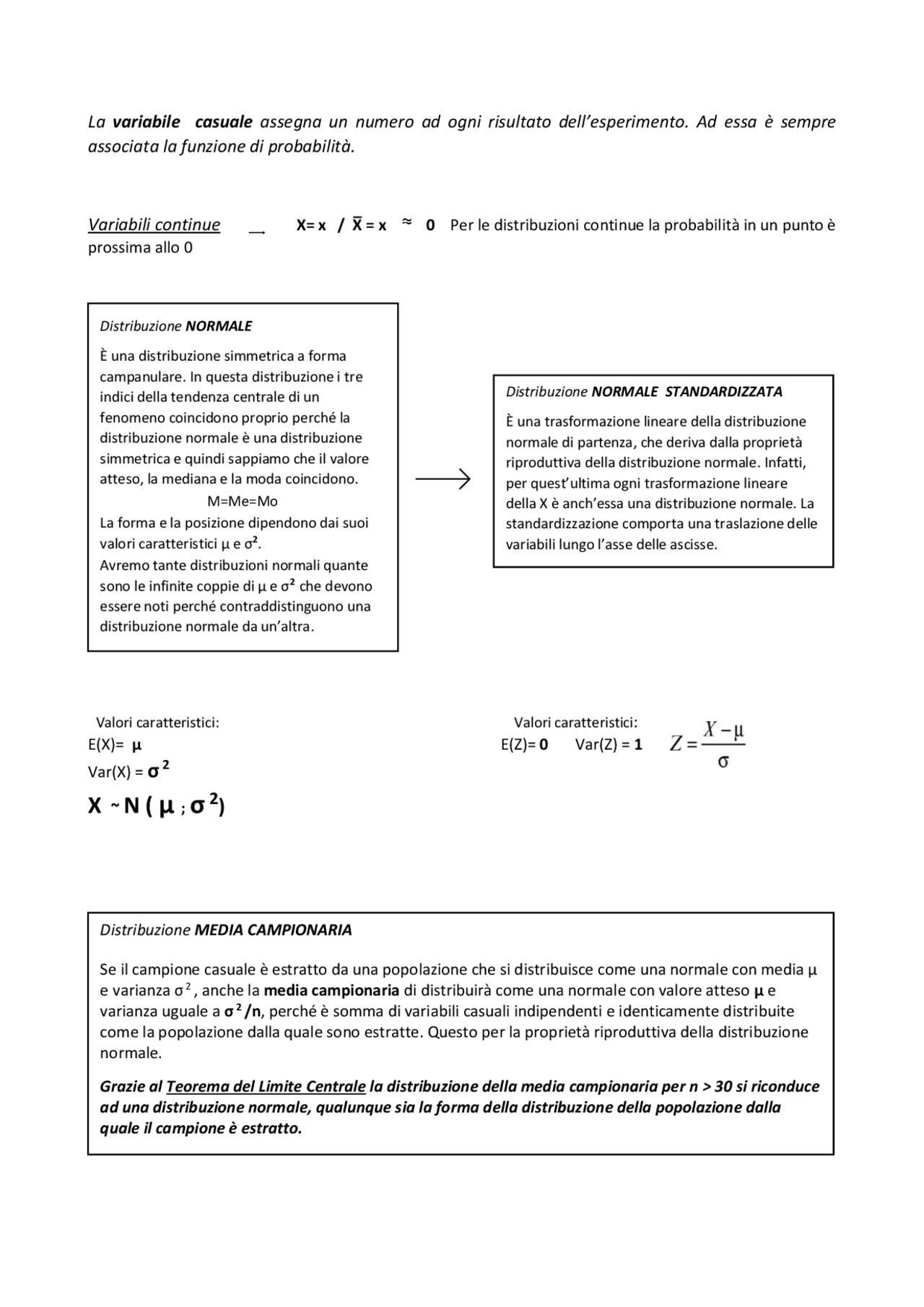 Formule e definizioni di inferenza | Schemi e mappe concettuali di Statistica | Docsity