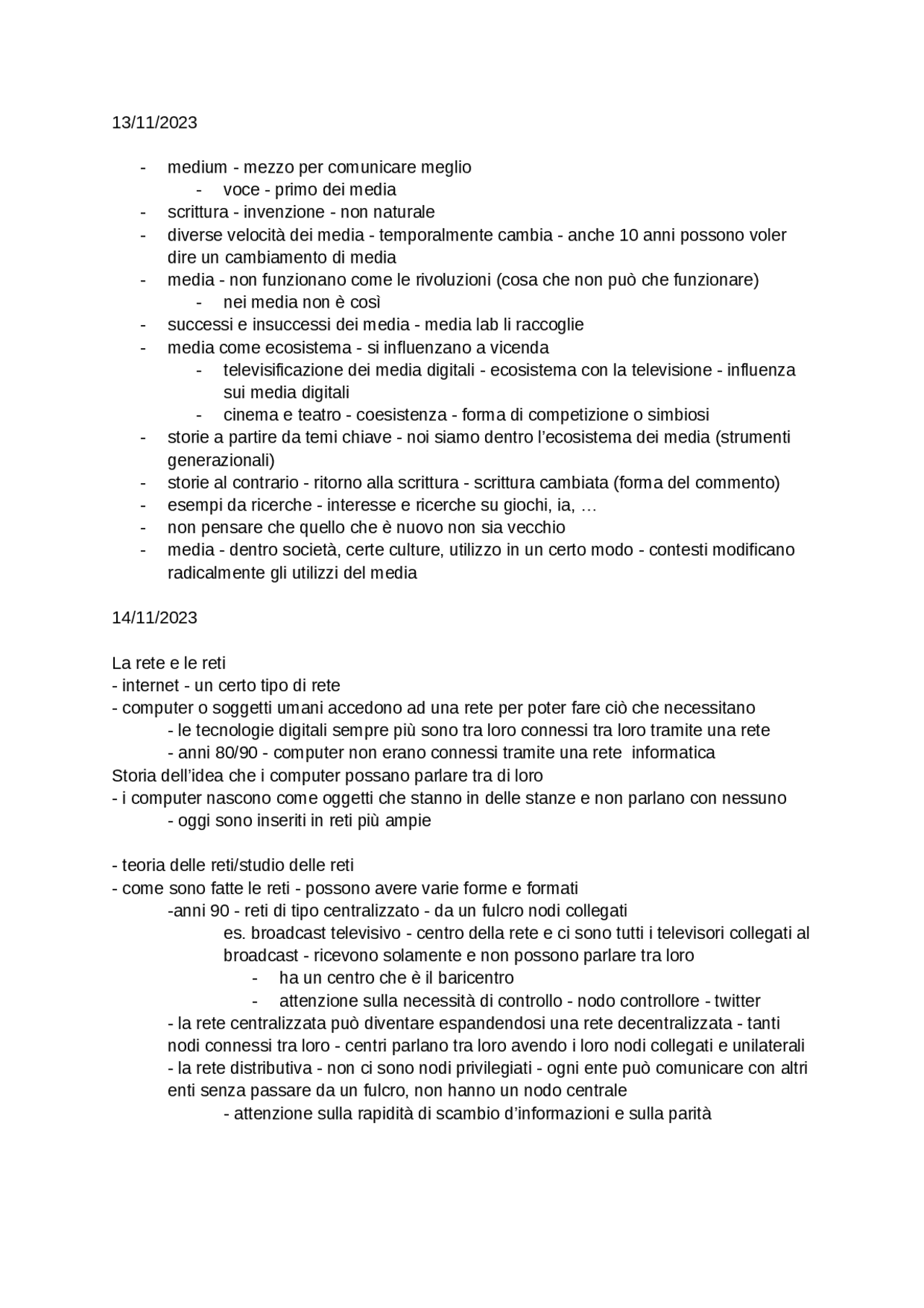 appunti_storia_e_teoria_dei_media_digitali | Appunti di Storia Dei Media | Docsity